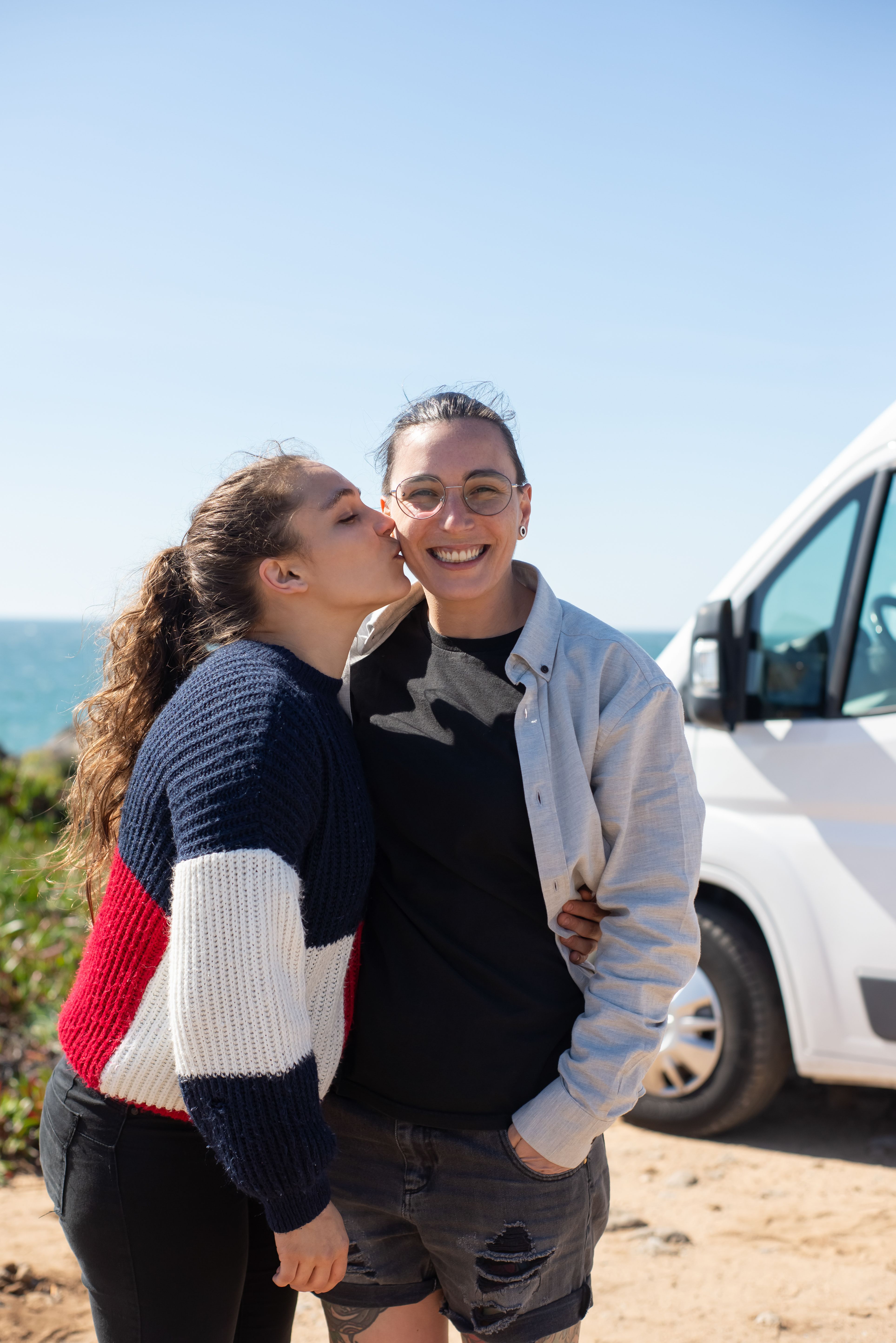 A Couple Wearing Jackets Kissing Jacket · Free Stock Photo
