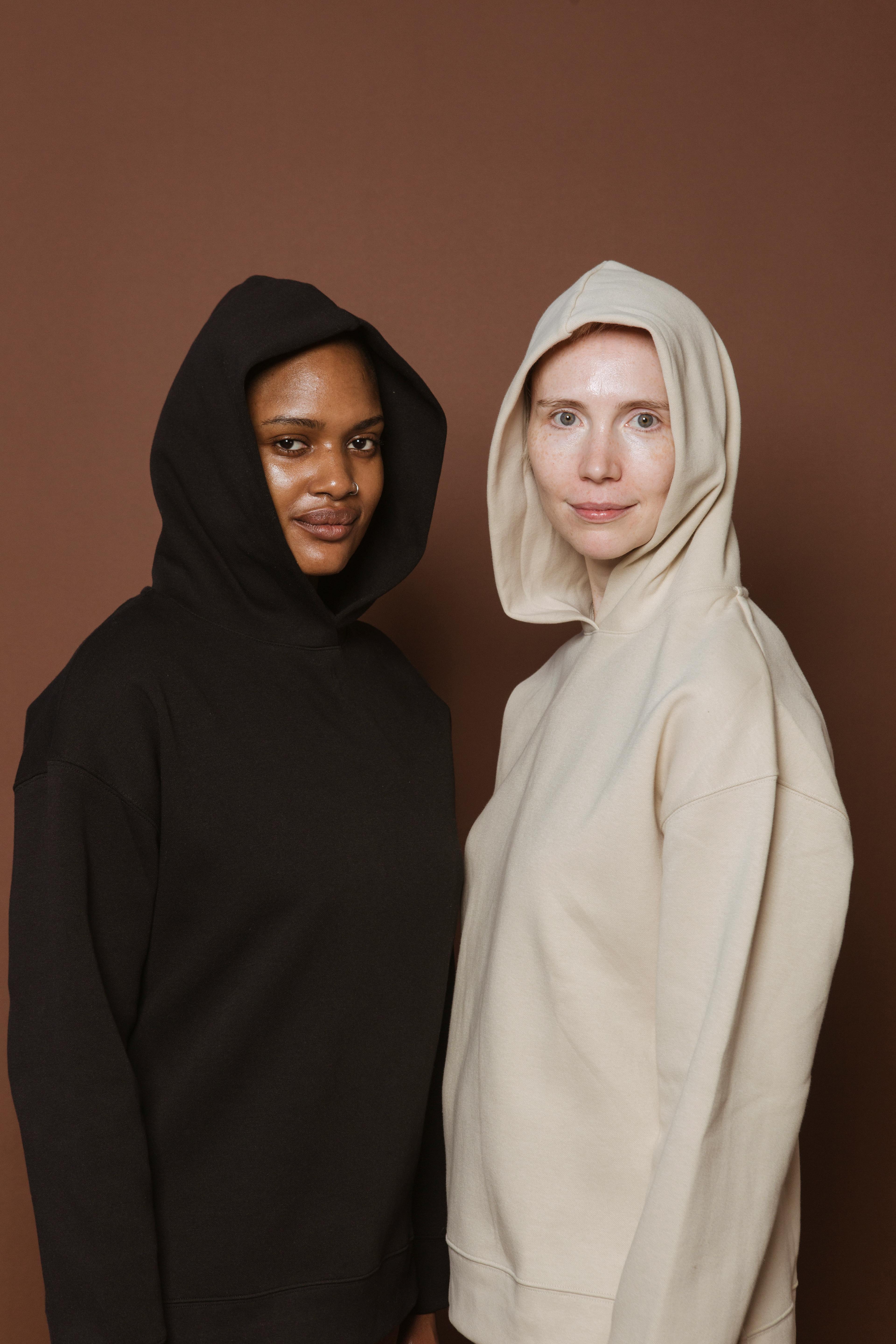 Diverse female models in hoodies · Free Stock Photo