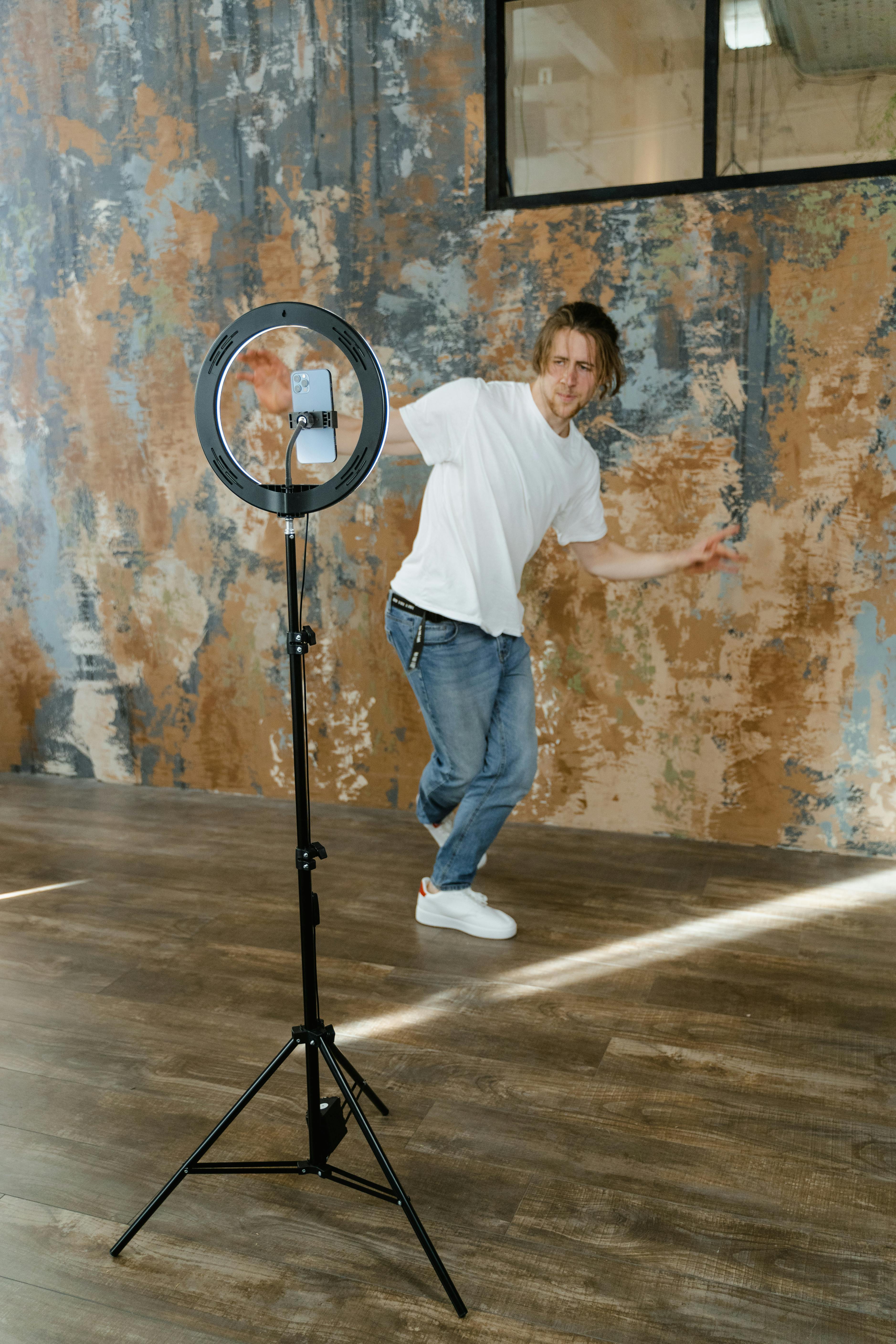 Man Filming Vlog on Camera · Free Stock Photo