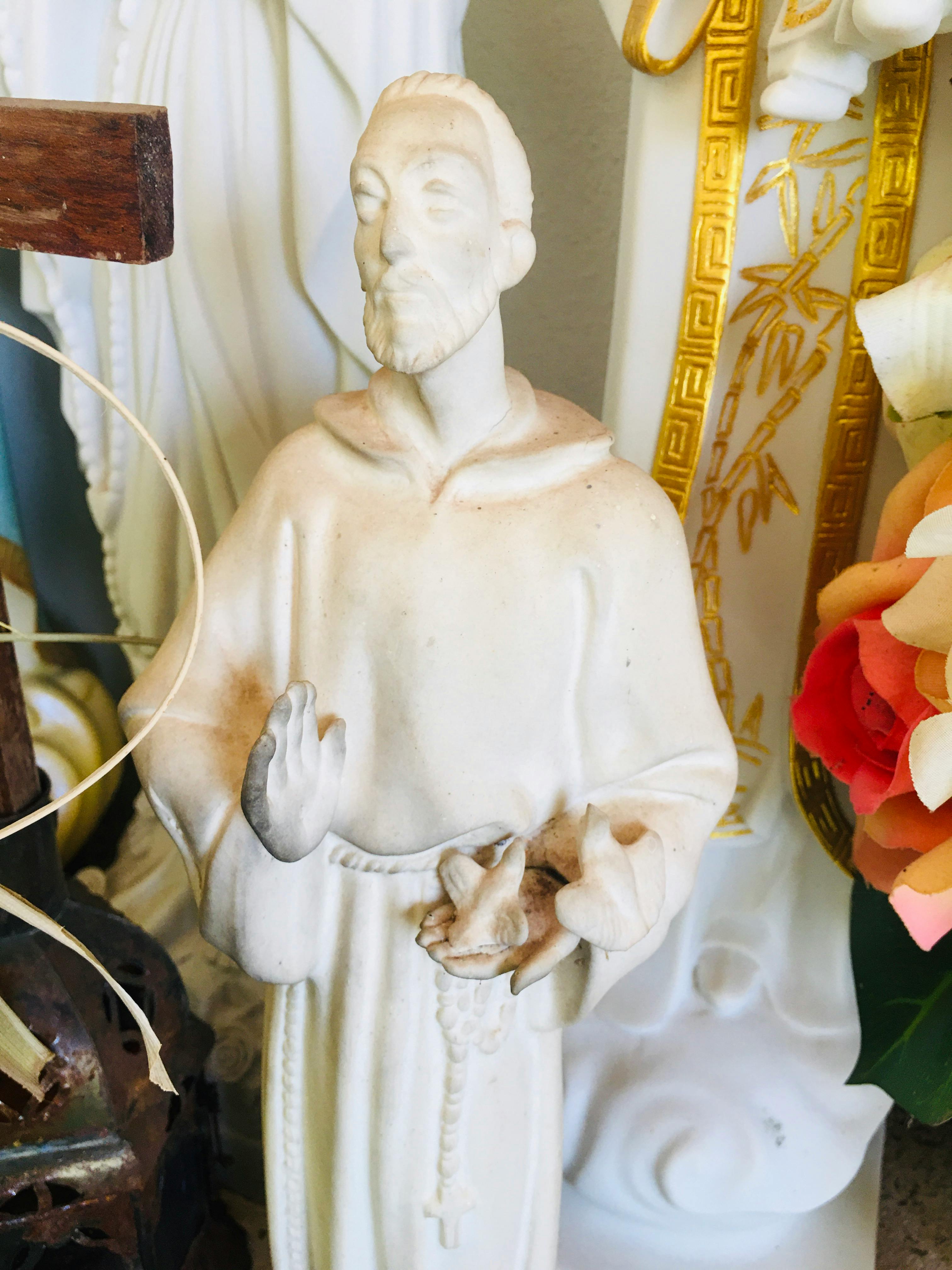 Marble Sculpture of Saint · Free Stock Photo