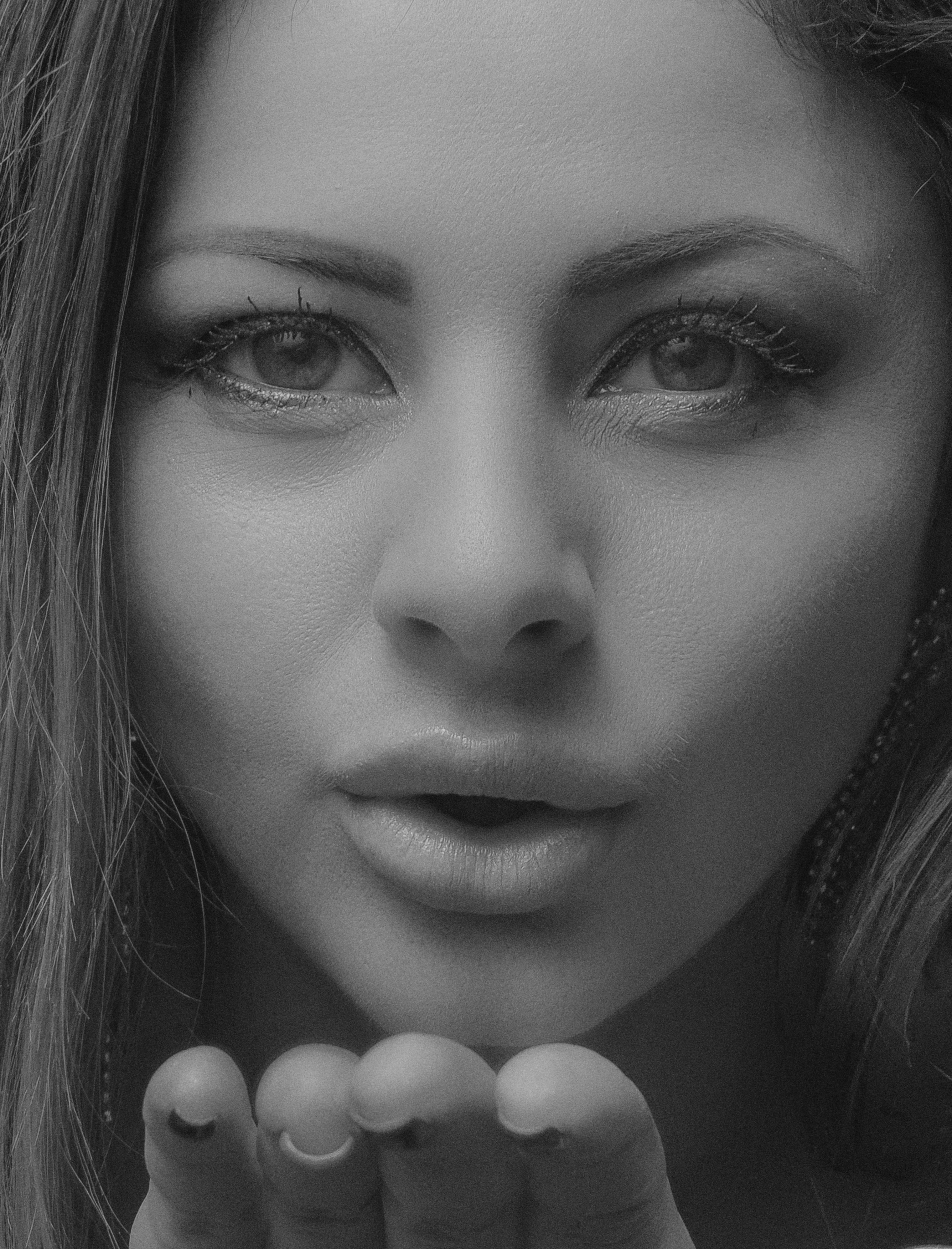 Grayscale Photo of Woman · Free Stock Photo