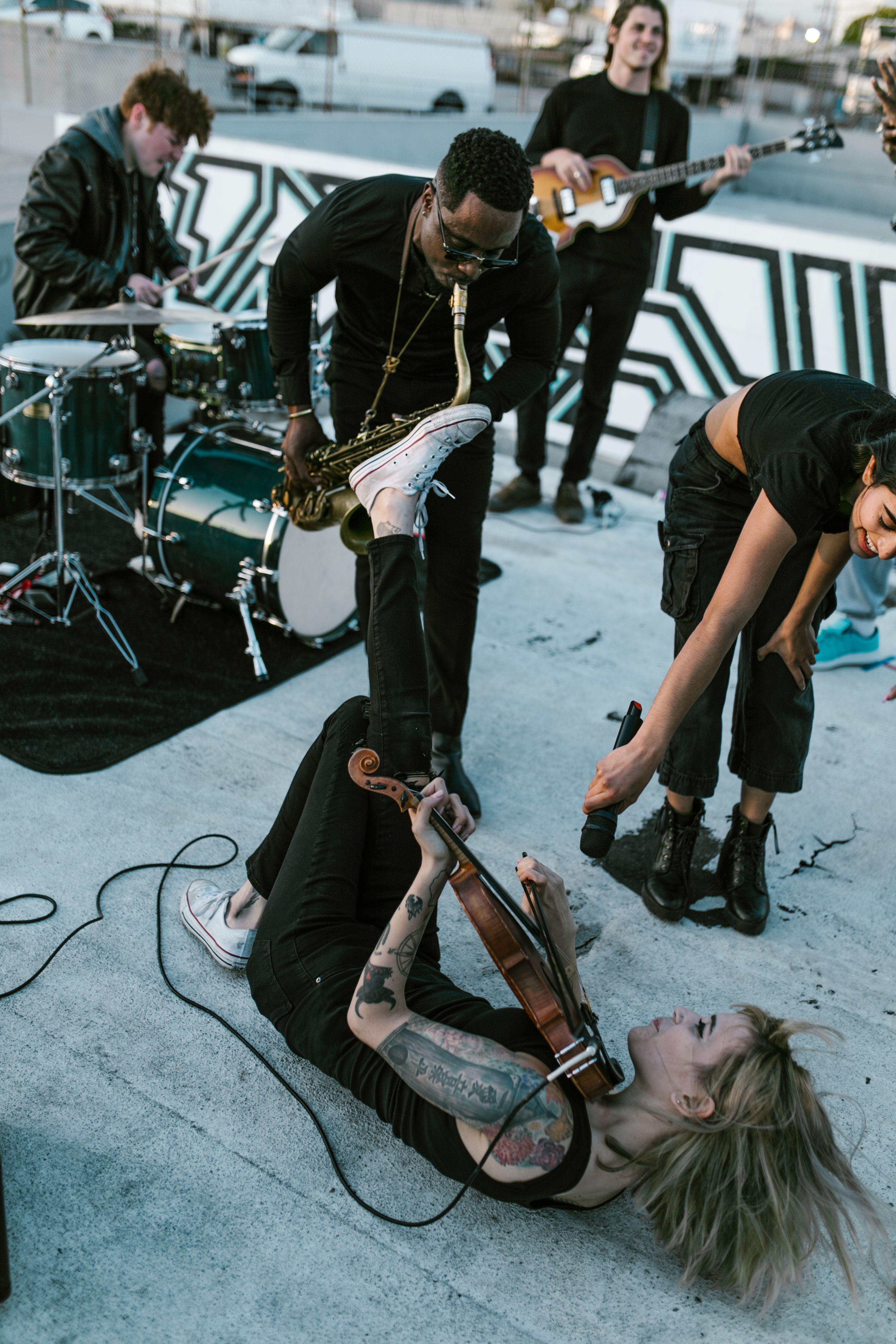 A Band Playing Music Outdoors · Free Stock Photo