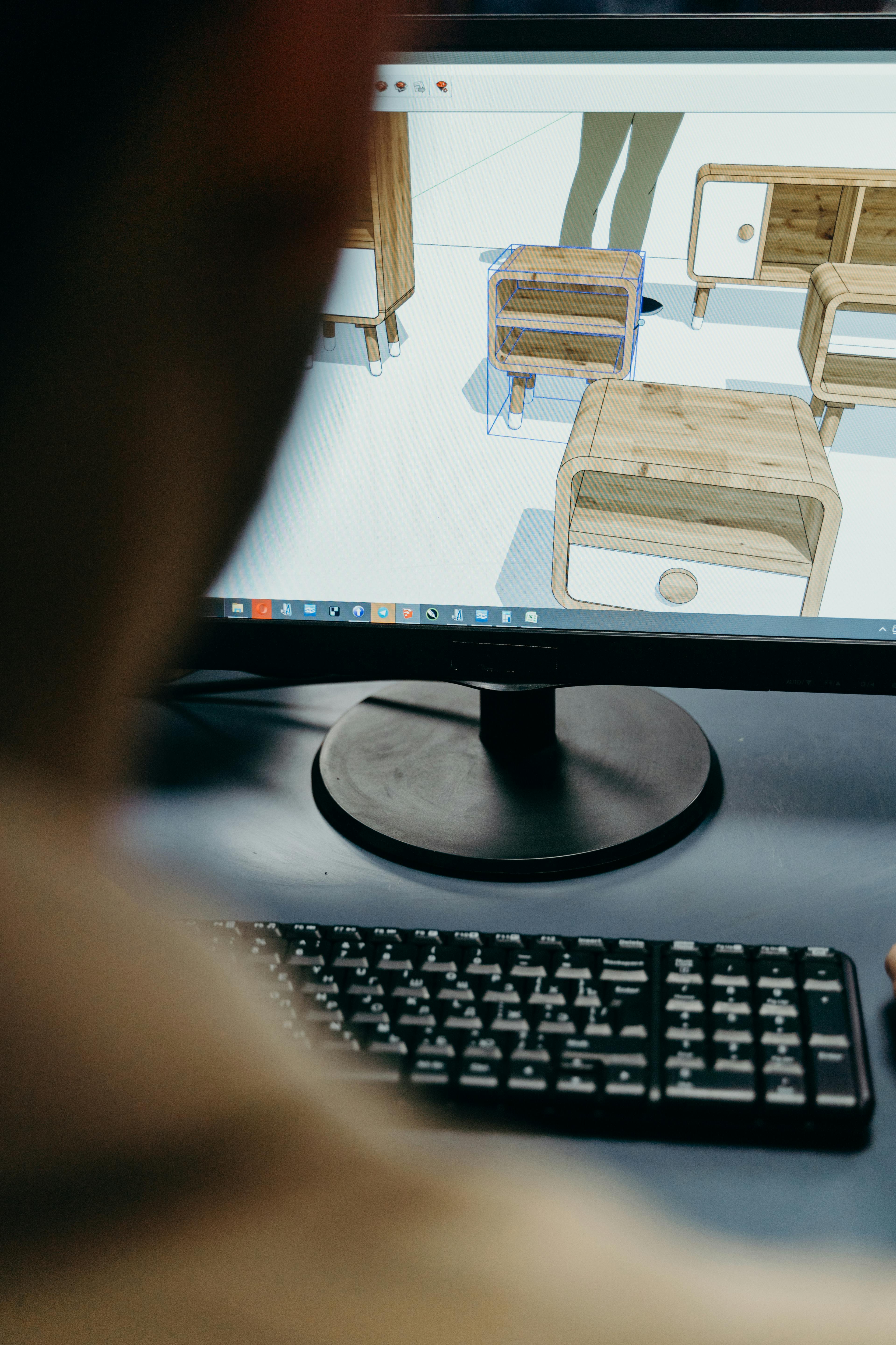Computer Monitor on Top of a Table · Free Stock Photo