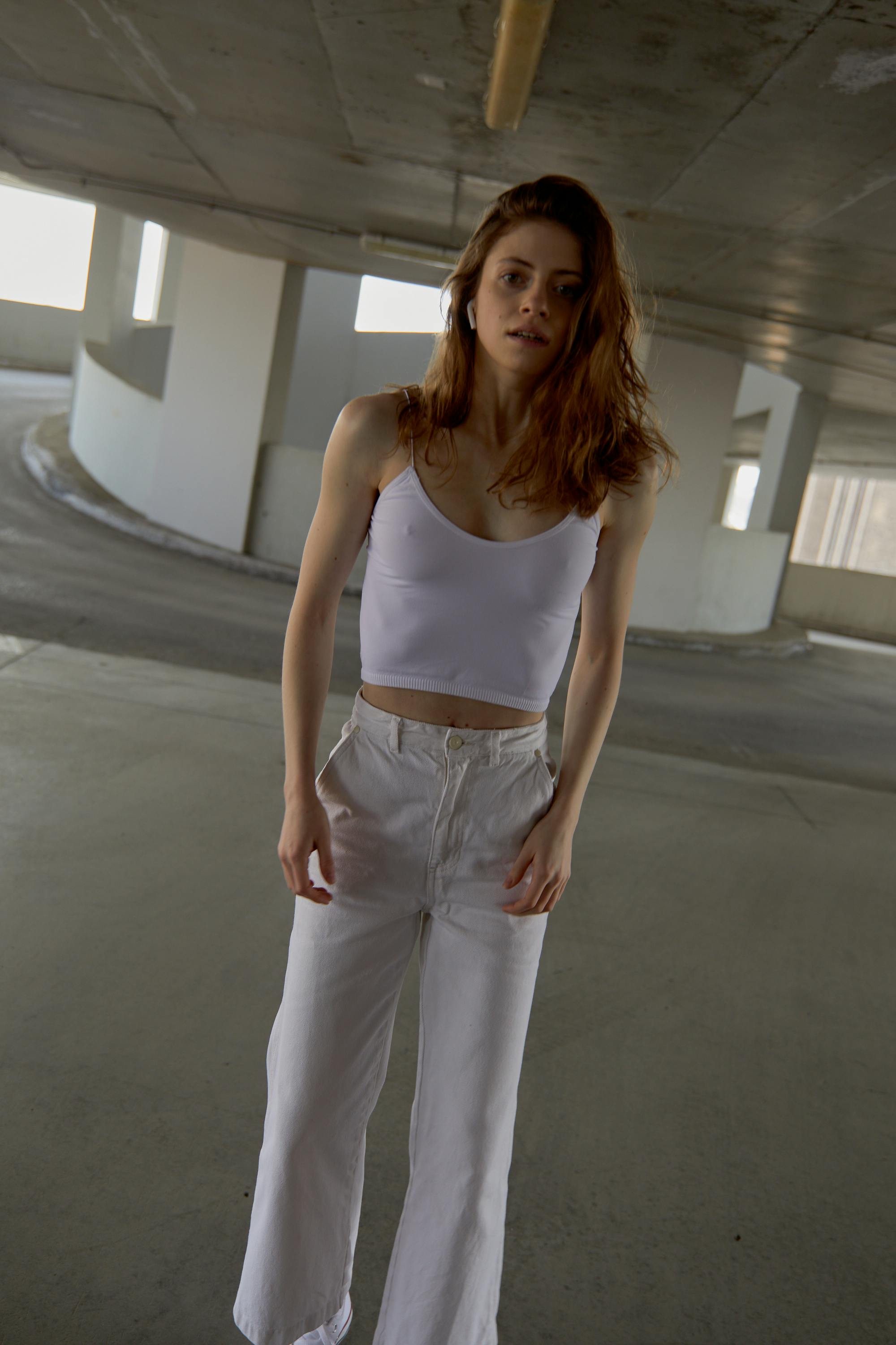 Woman Wearing White Clothes Standing · Free Stock Photo