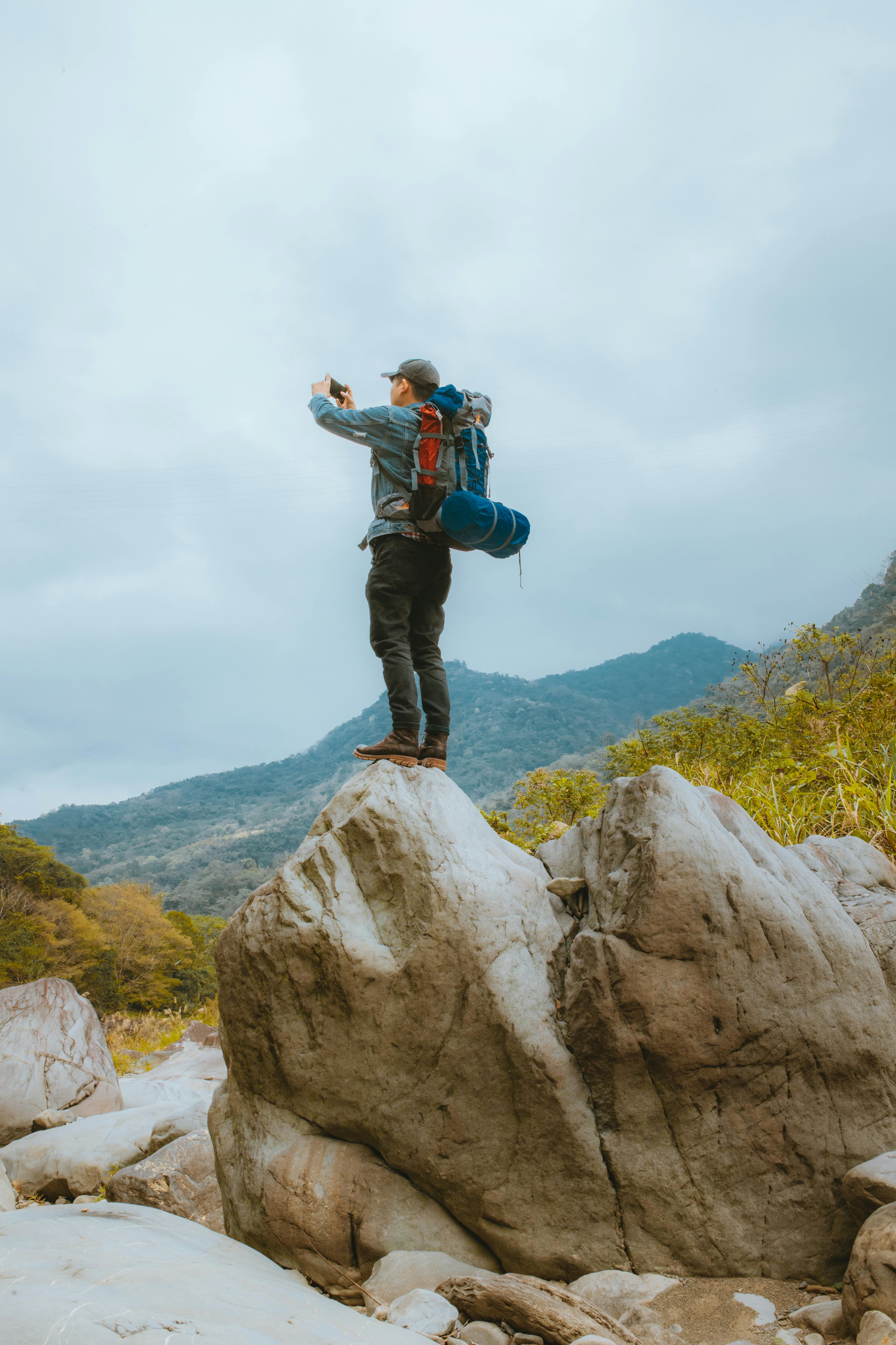 Backpacker in Mountains · Free Stock Photo