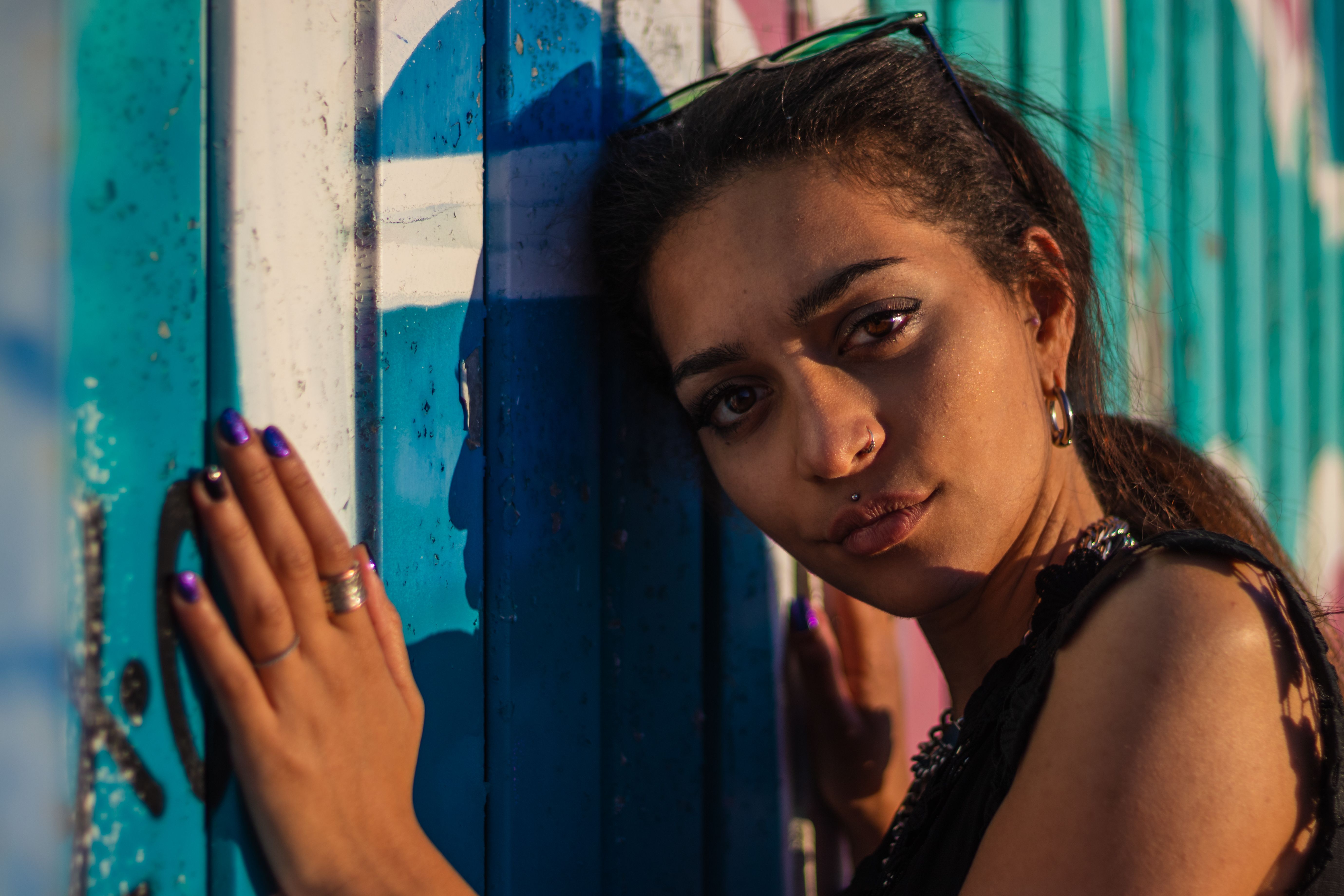 A Beautiful Woman with Piercings · Free Stock Photo
