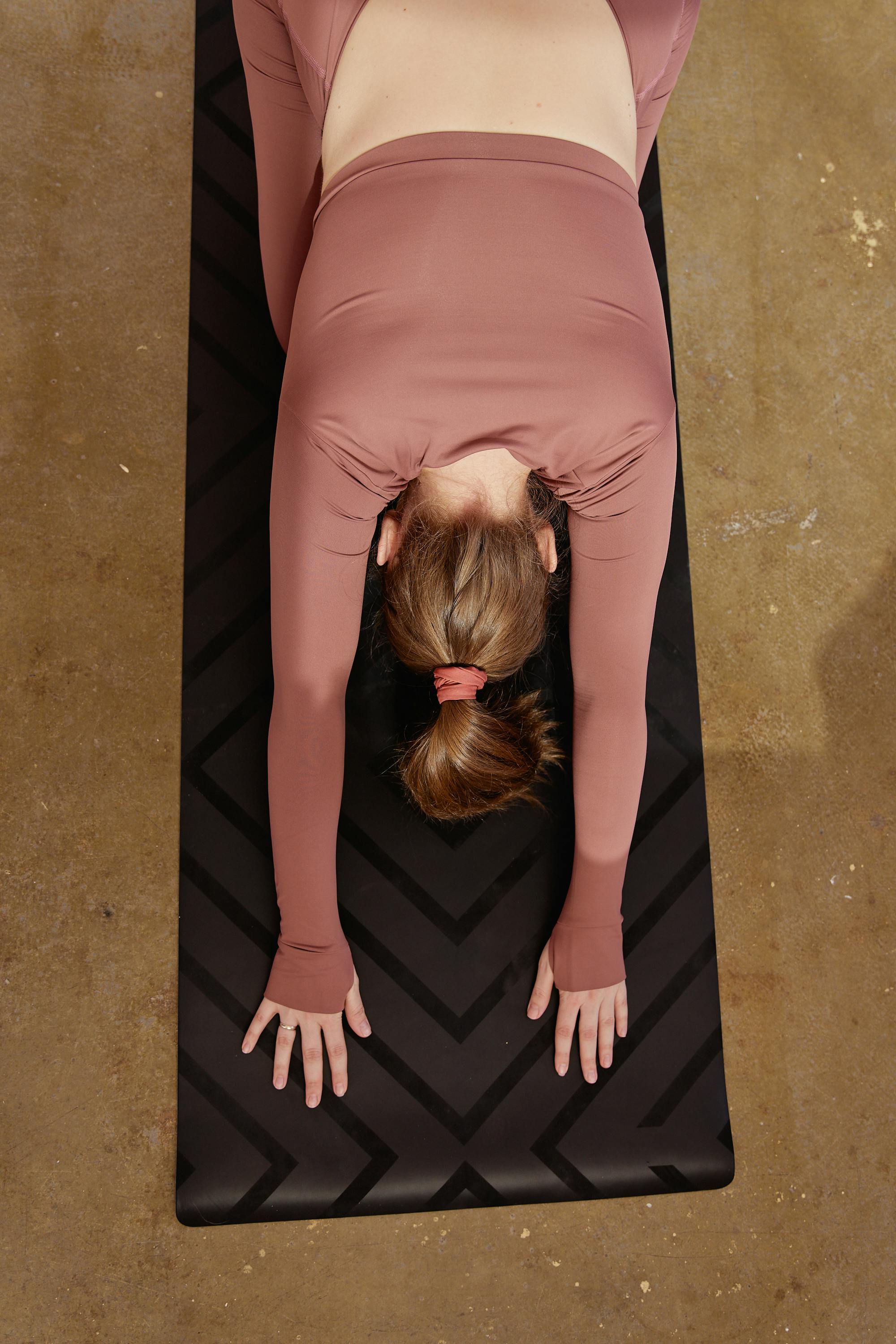 Overhead Shot of a Woman Doing Yoga · Free Stock Photo