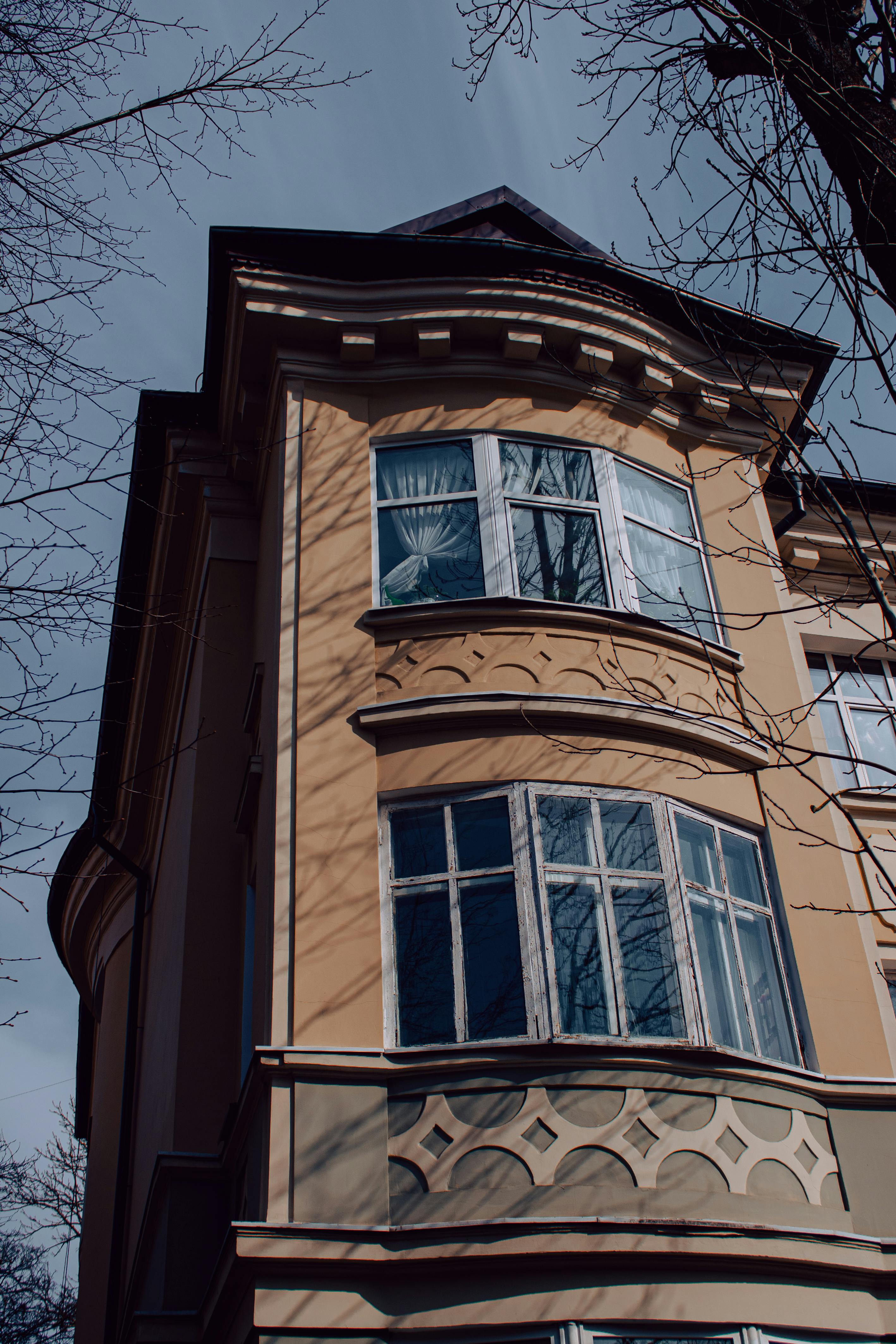 Glass Windows on a Mansion · Free Stock Photo