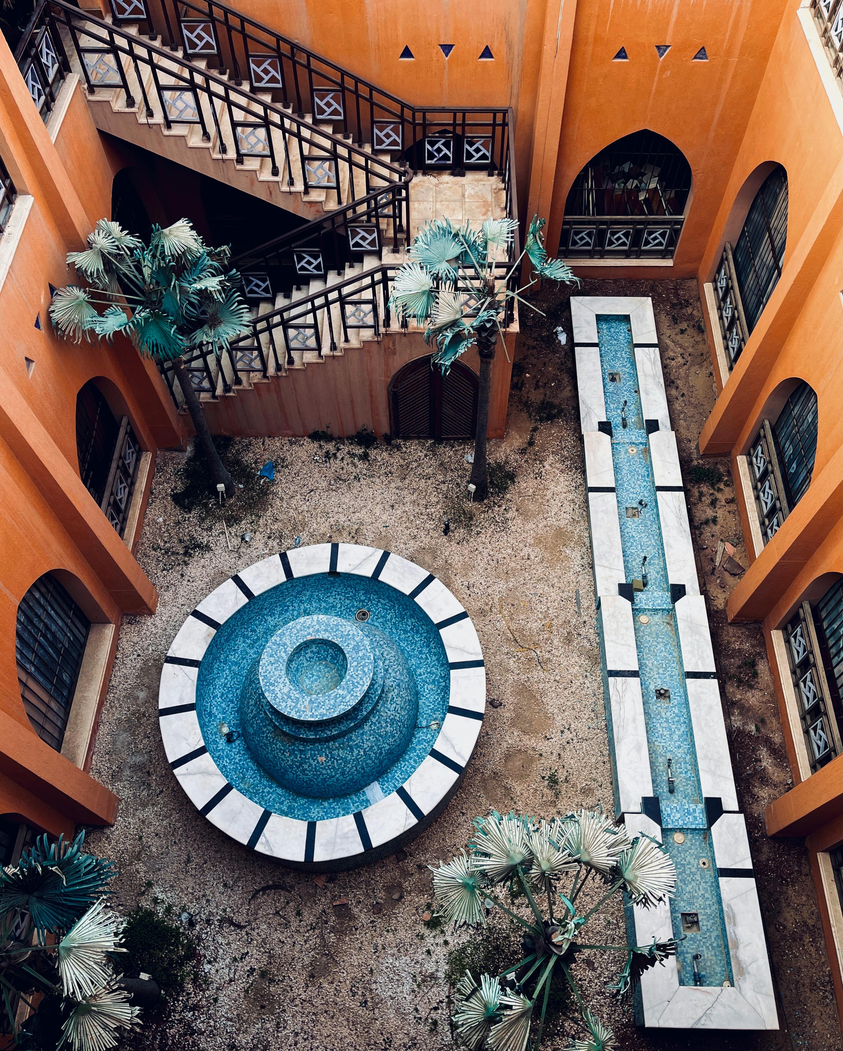 High Angle View of a Courtyard · Free Stock Photo