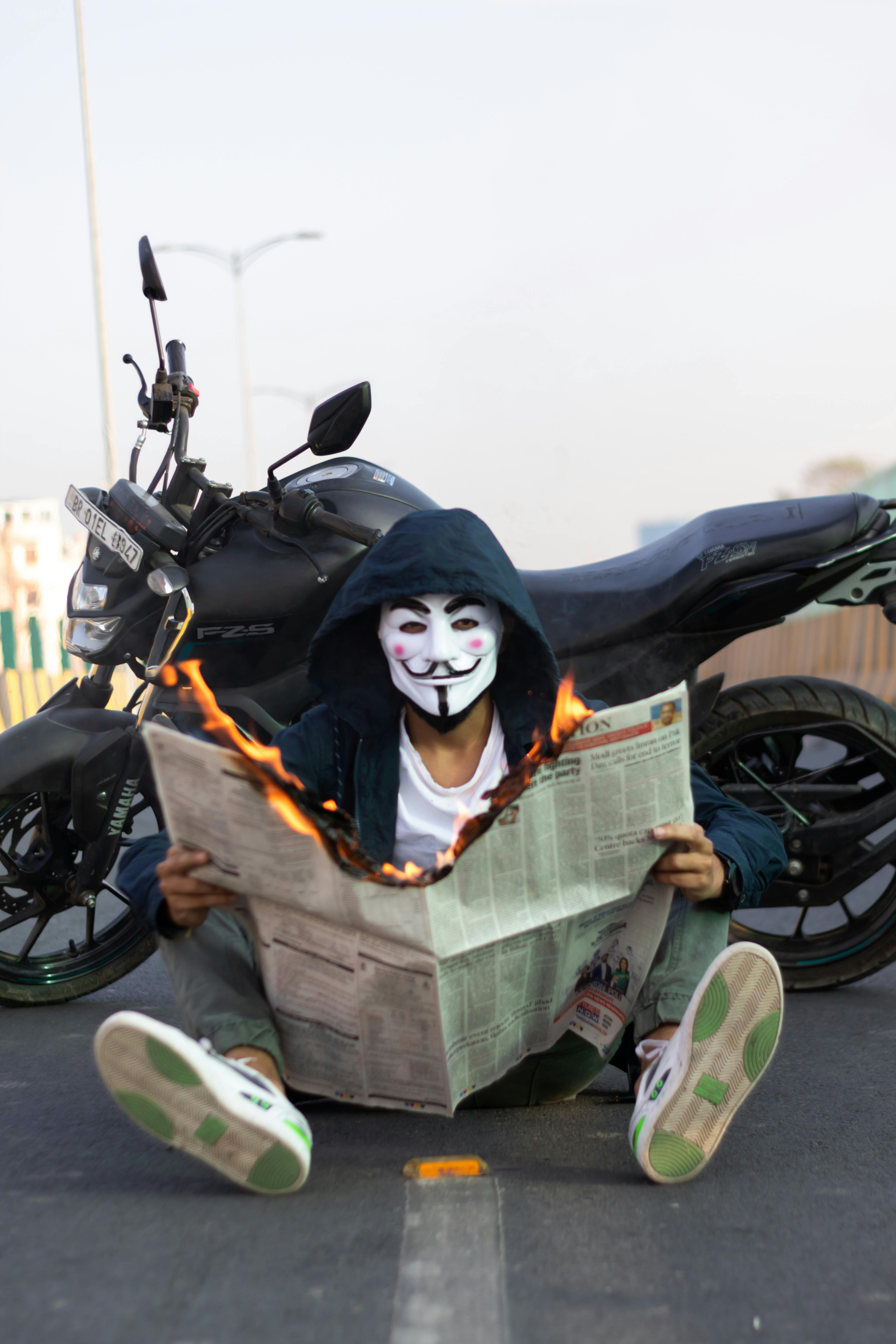 Free stock photo of action, anonymous, anonymous mask, asia, big bike ...