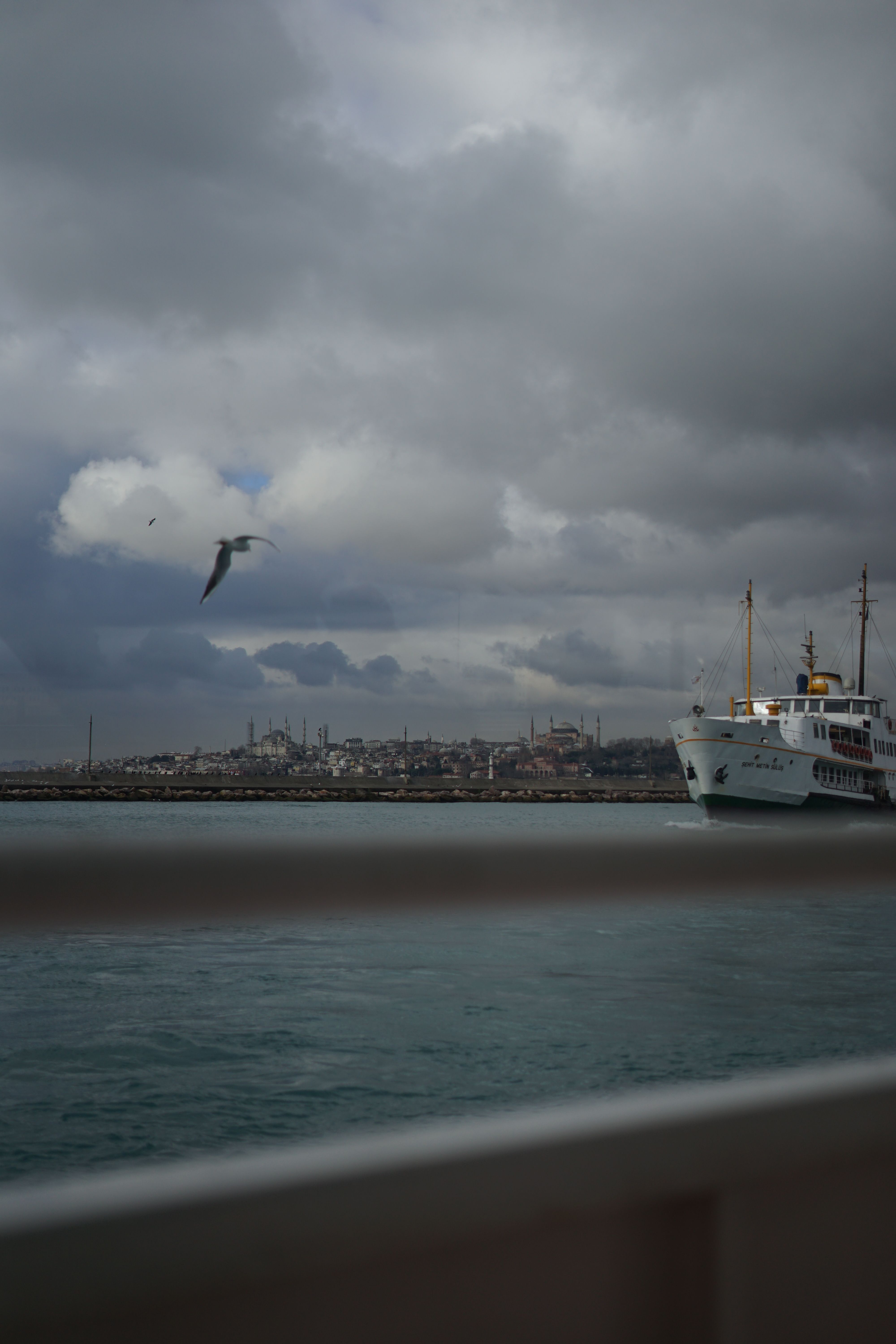 View through window of ship on sea · Free Stock Photo