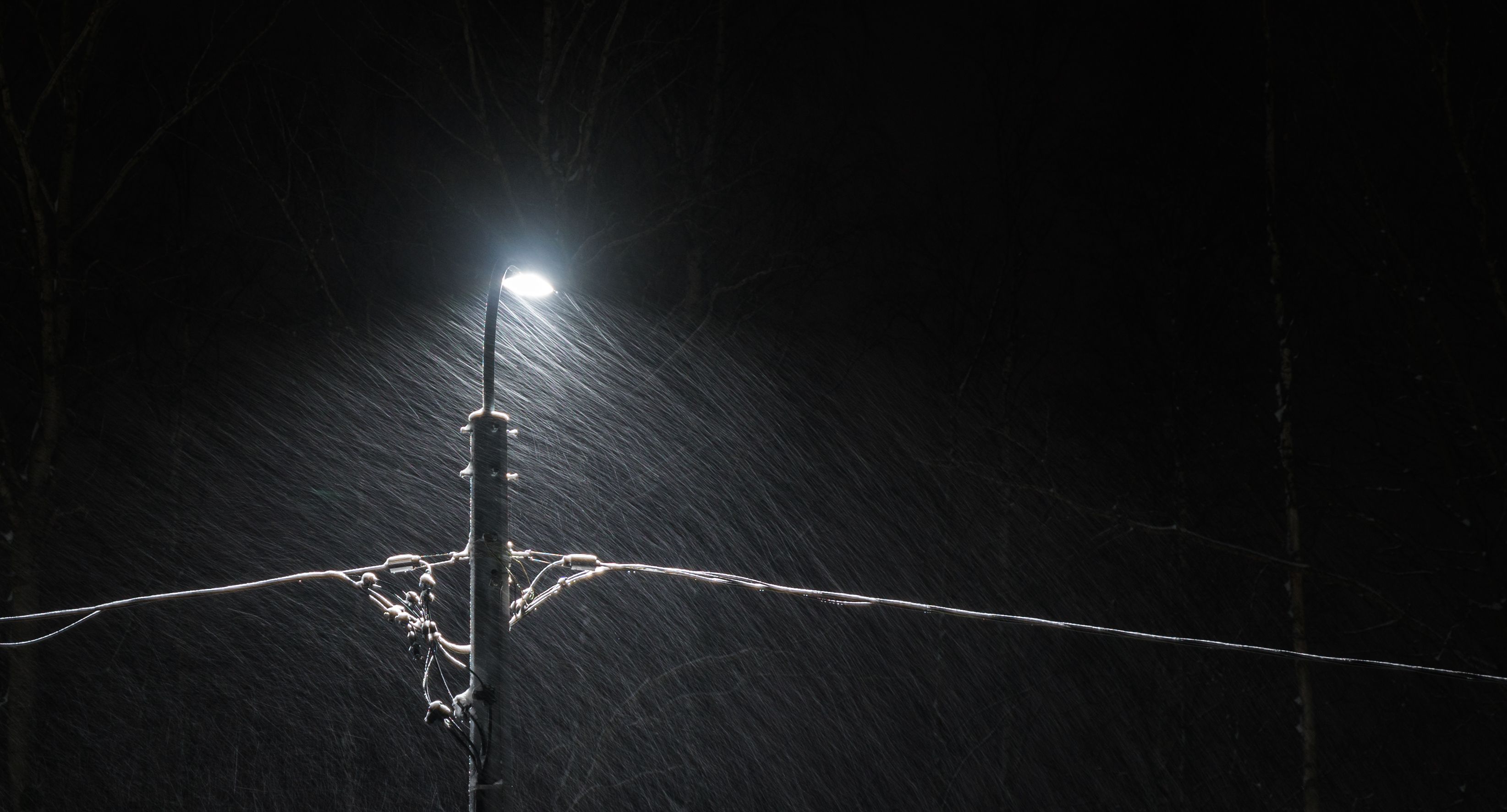Black Electric Lamp Post With Lighted Lamp During Nighttime Free black-electric-lamp-post-with-lighted-lamp-during-nighttime-free