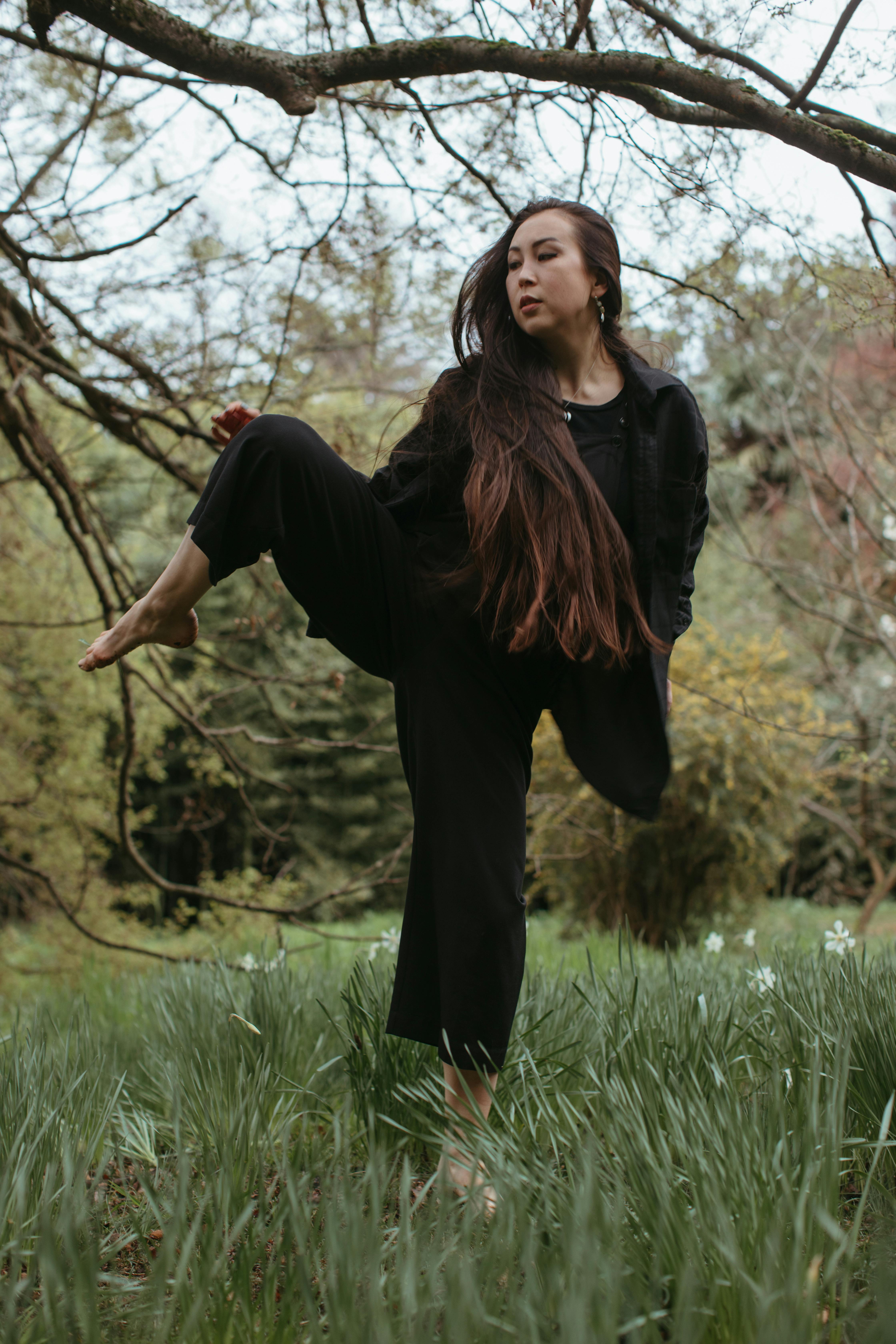 Woman Dancing Under the Tree · Free Stock Photo