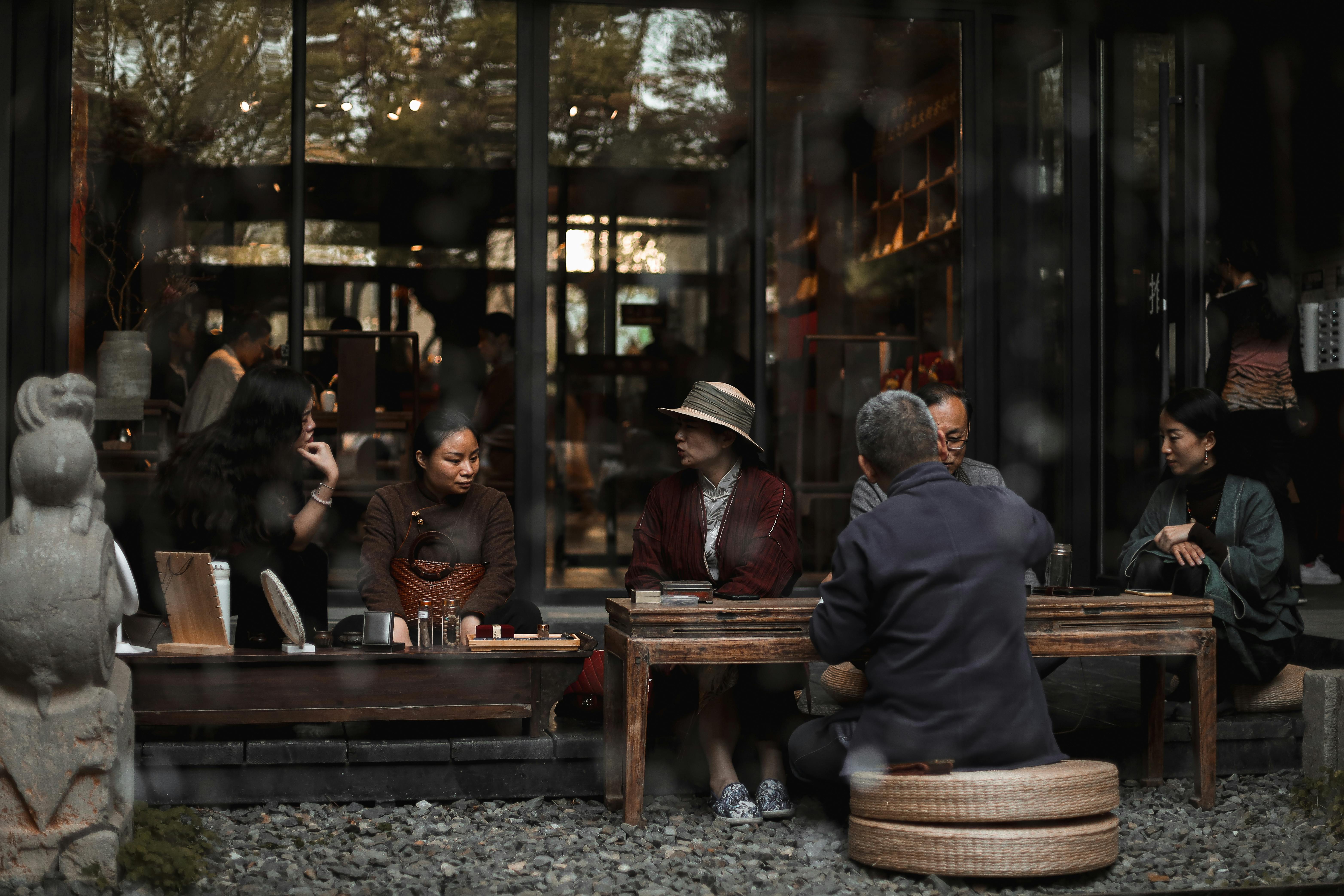 People Sitting at Cafe · Free Stock Photo