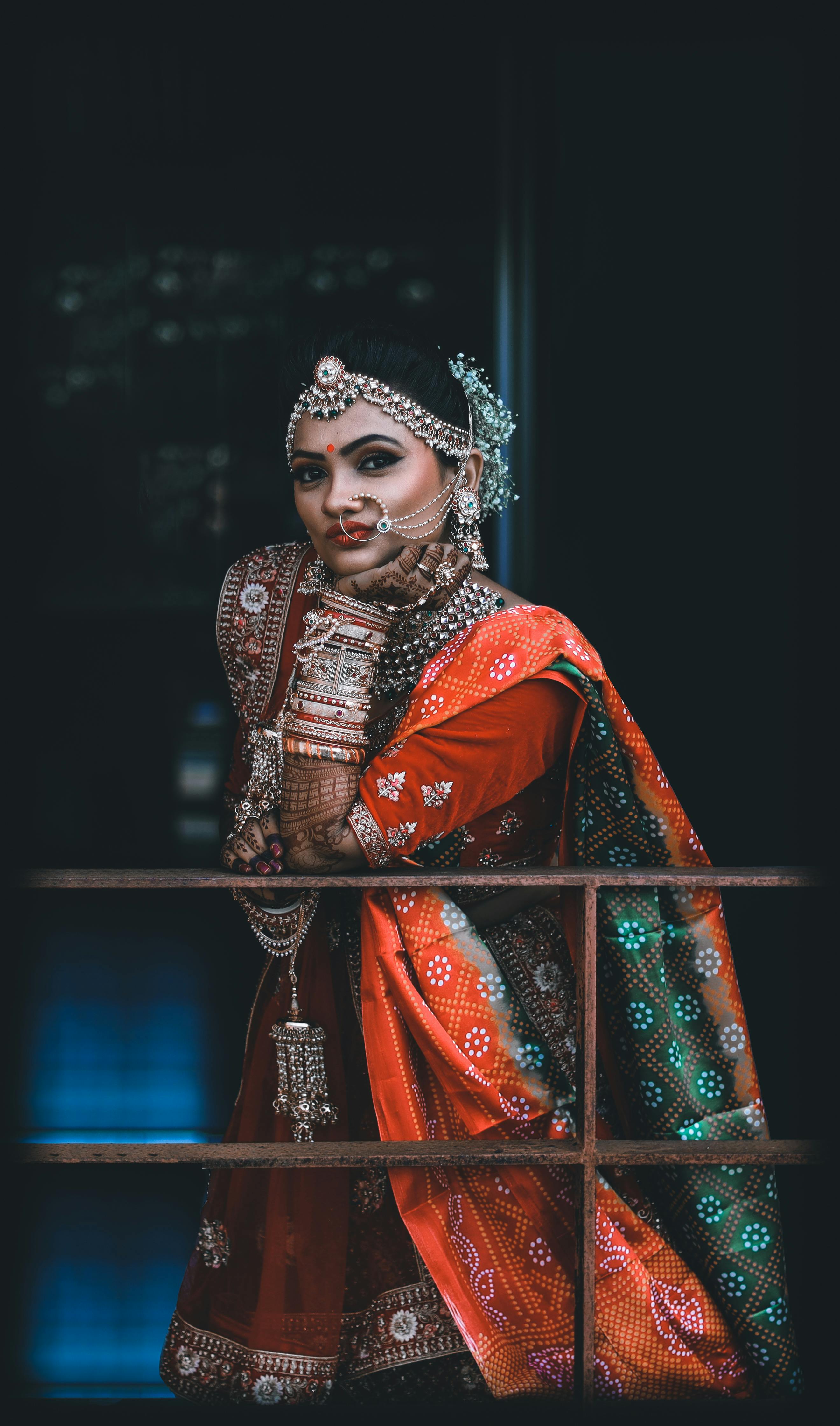 A Woman Wearing a Sari · Free Stock Photo