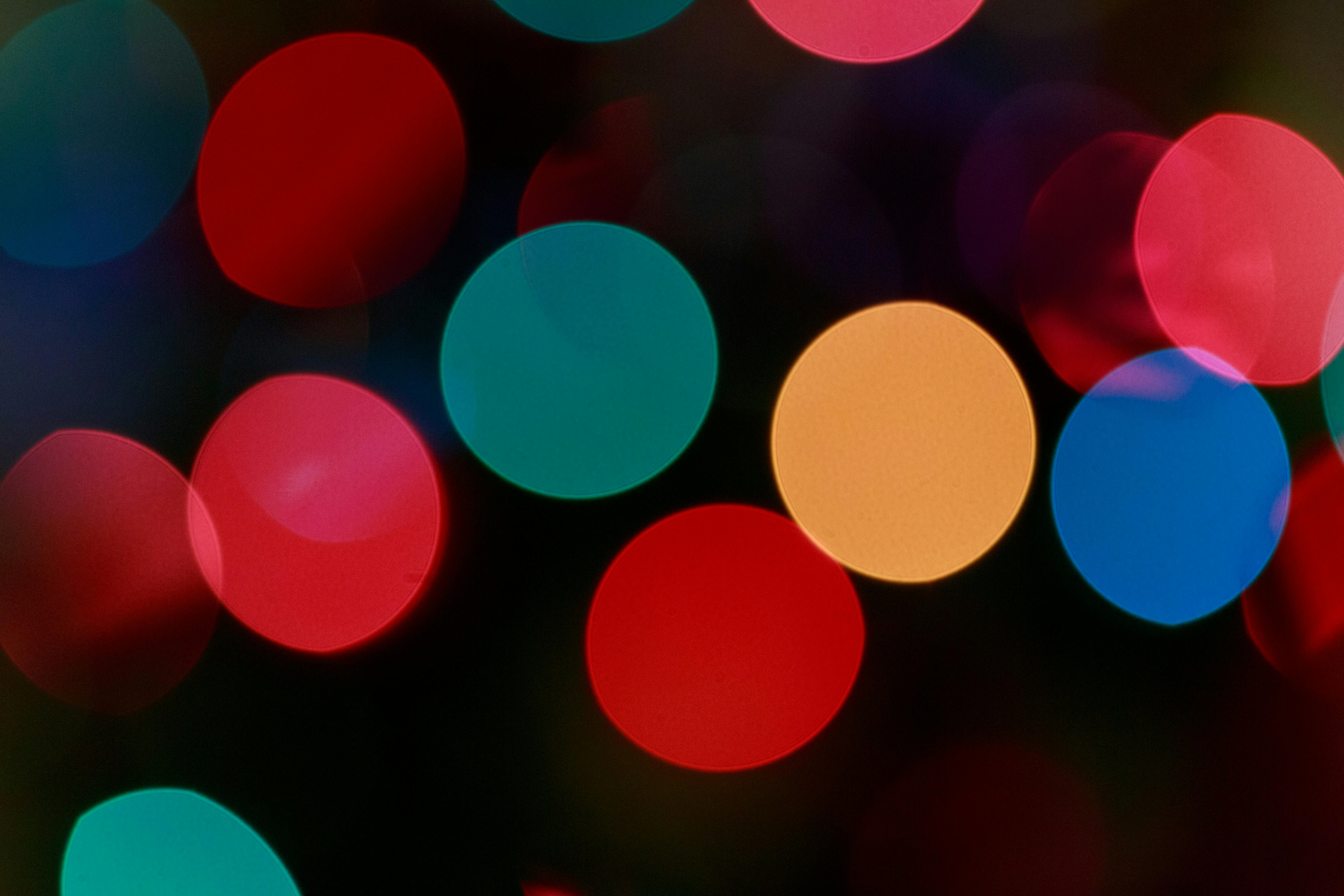 Free stock photo of bokah balls, bokeh balls, christmas light bokeh balls