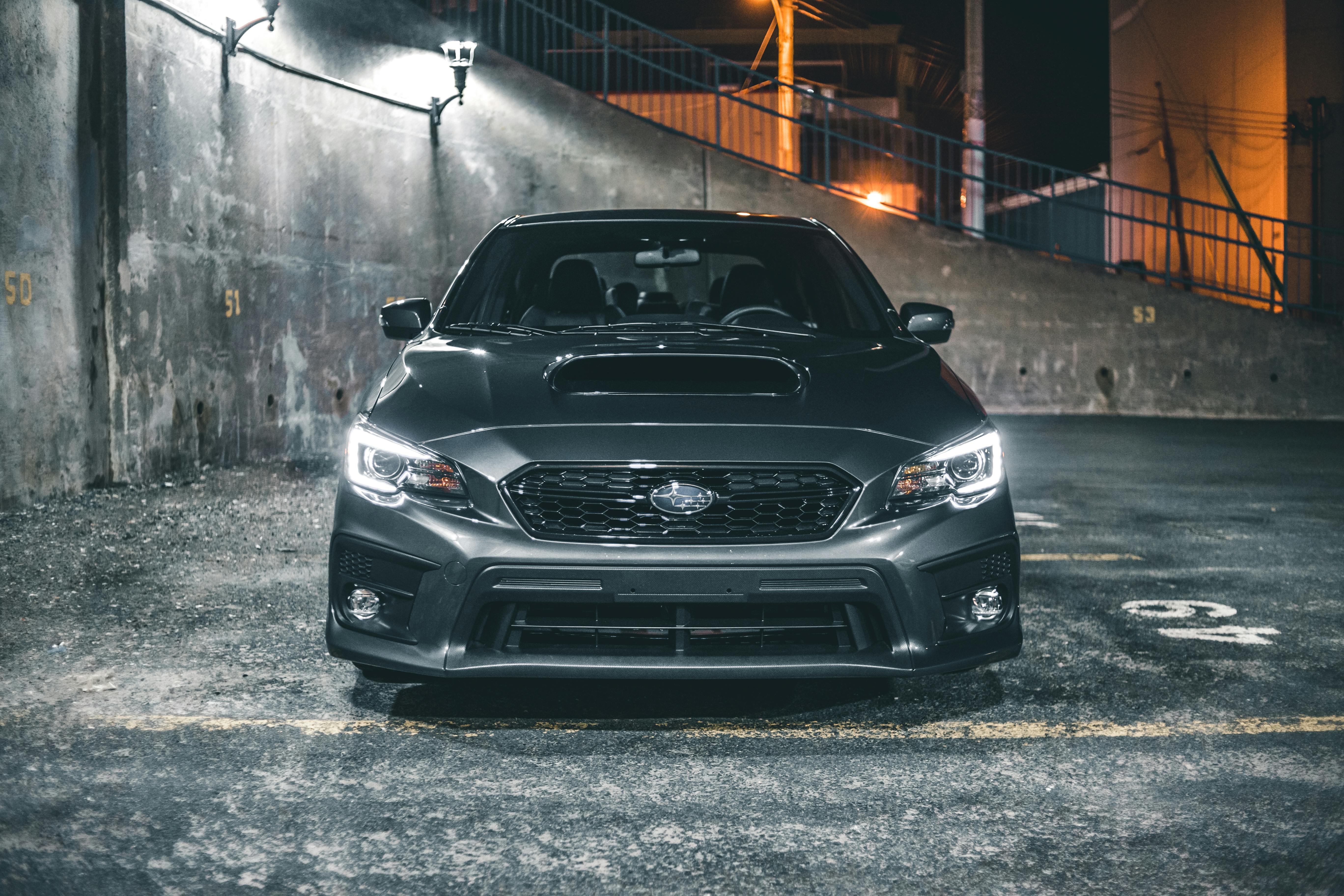 A Gray Subaru Impreza WRX in a Parking Area · Free Stock Photo