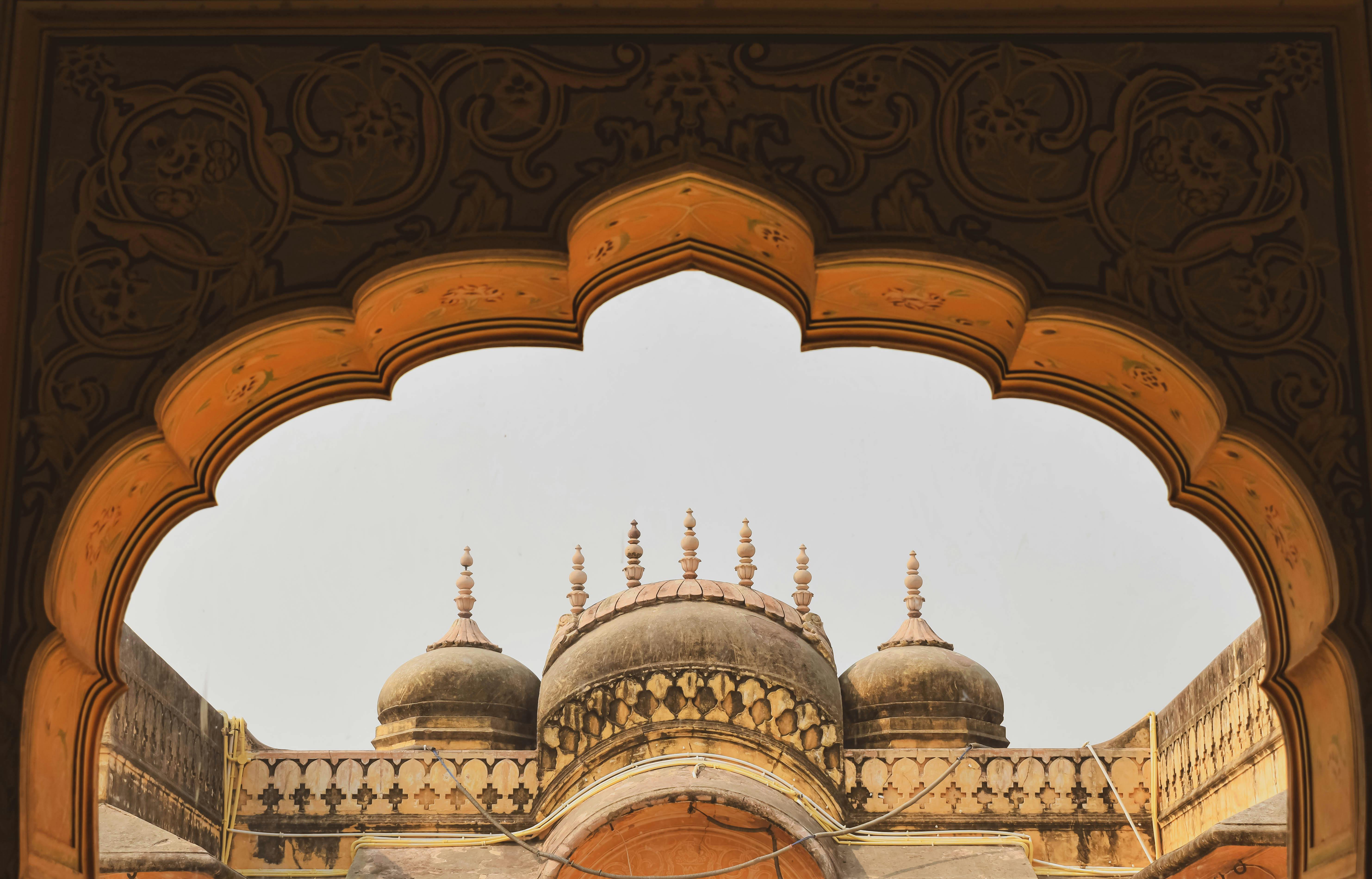 Ornamental turquoise archway in magnificent Indian palace · Free Stock ...