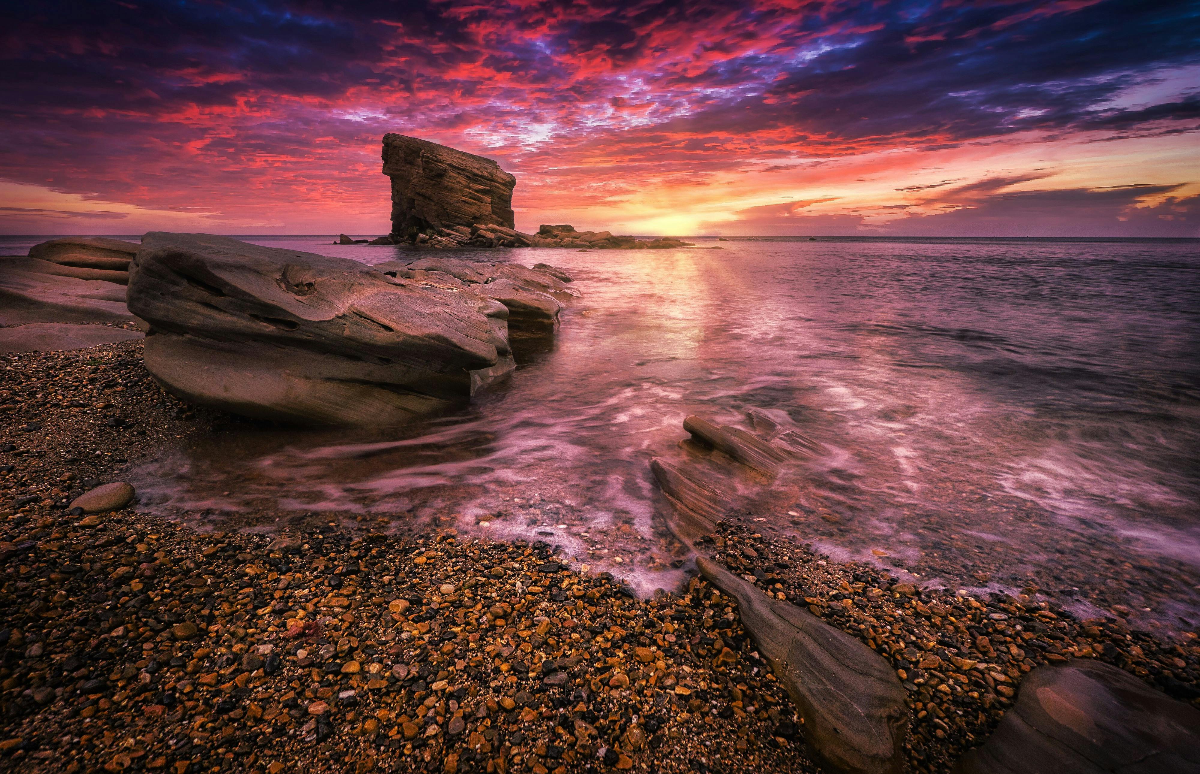 Overcast over Sea Shore · Free Stock Photo