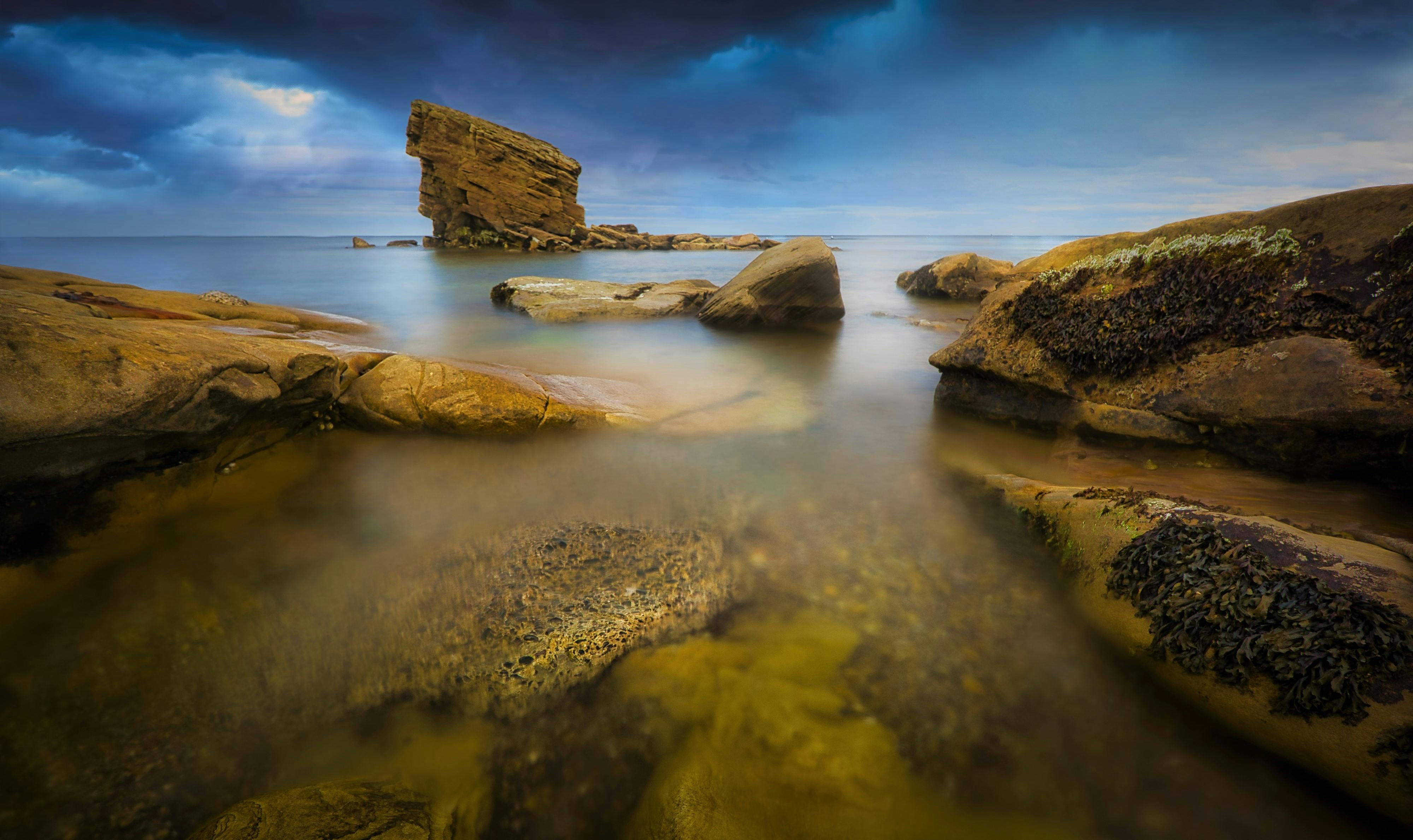 Rock Formations in Collywell Bay, Northumberland, England · Free Stock ...