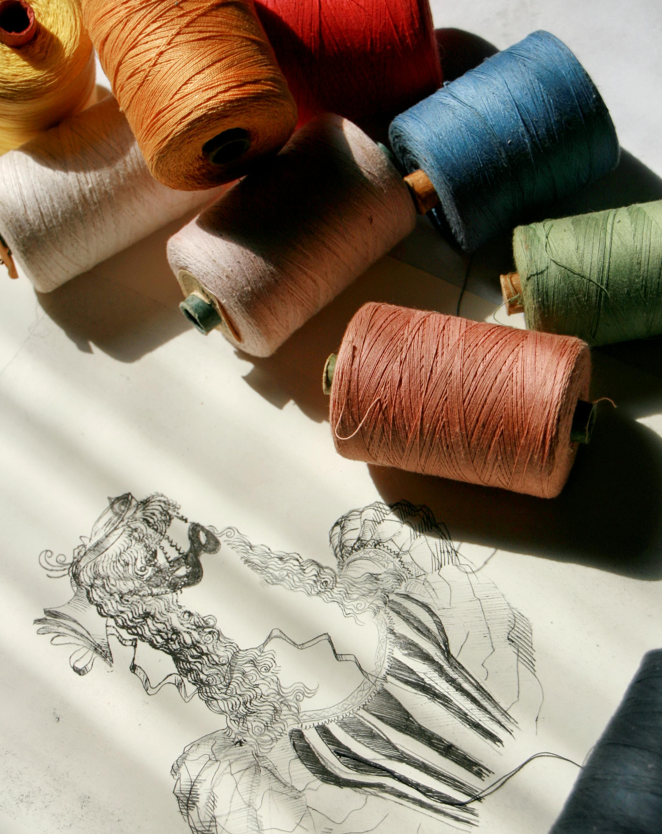 Close-Up Photo of Blue Thread · Free Stock Photo