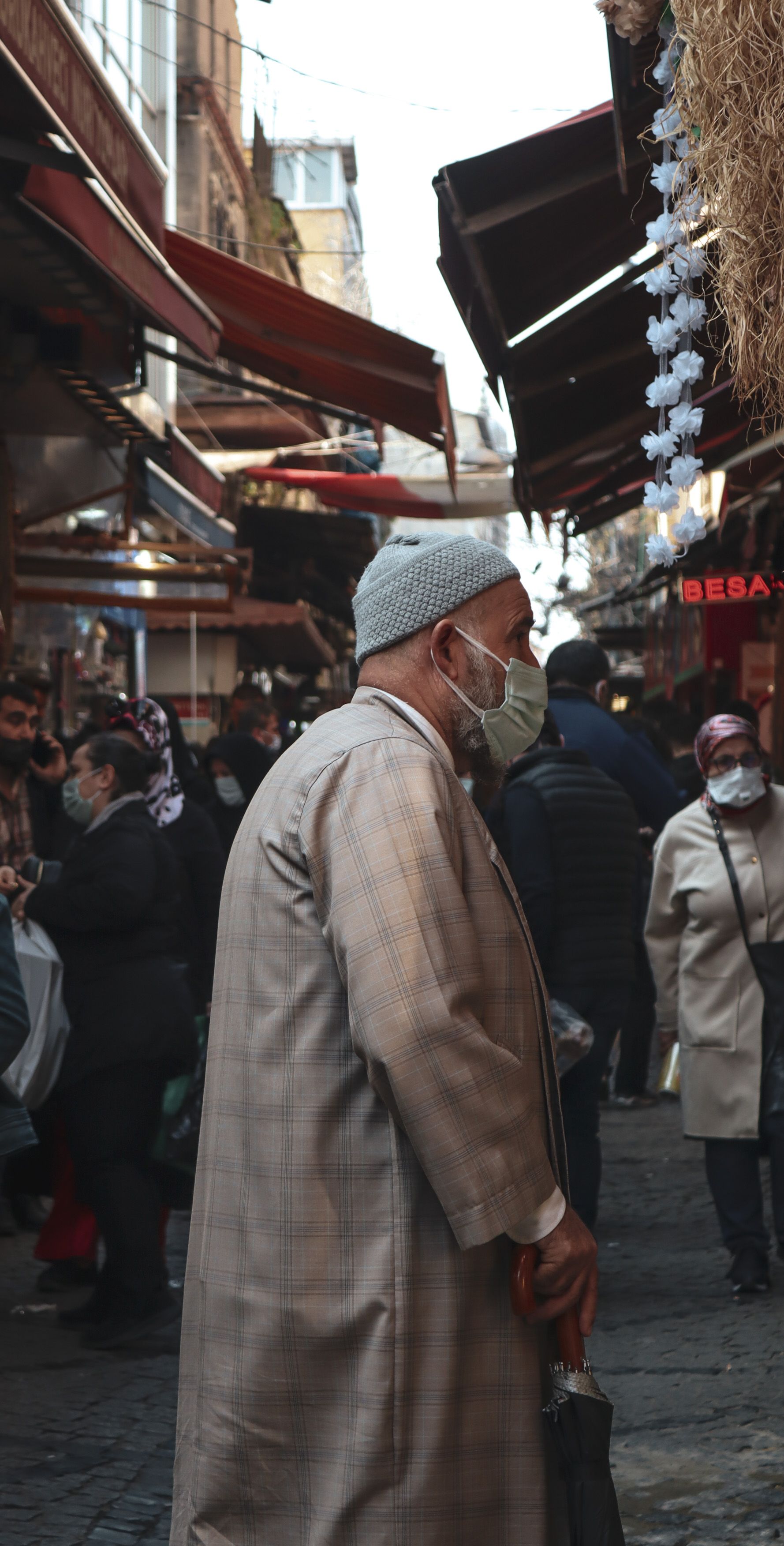 People Walking on the Street and Wearing Face Mask · Free Stock Photo