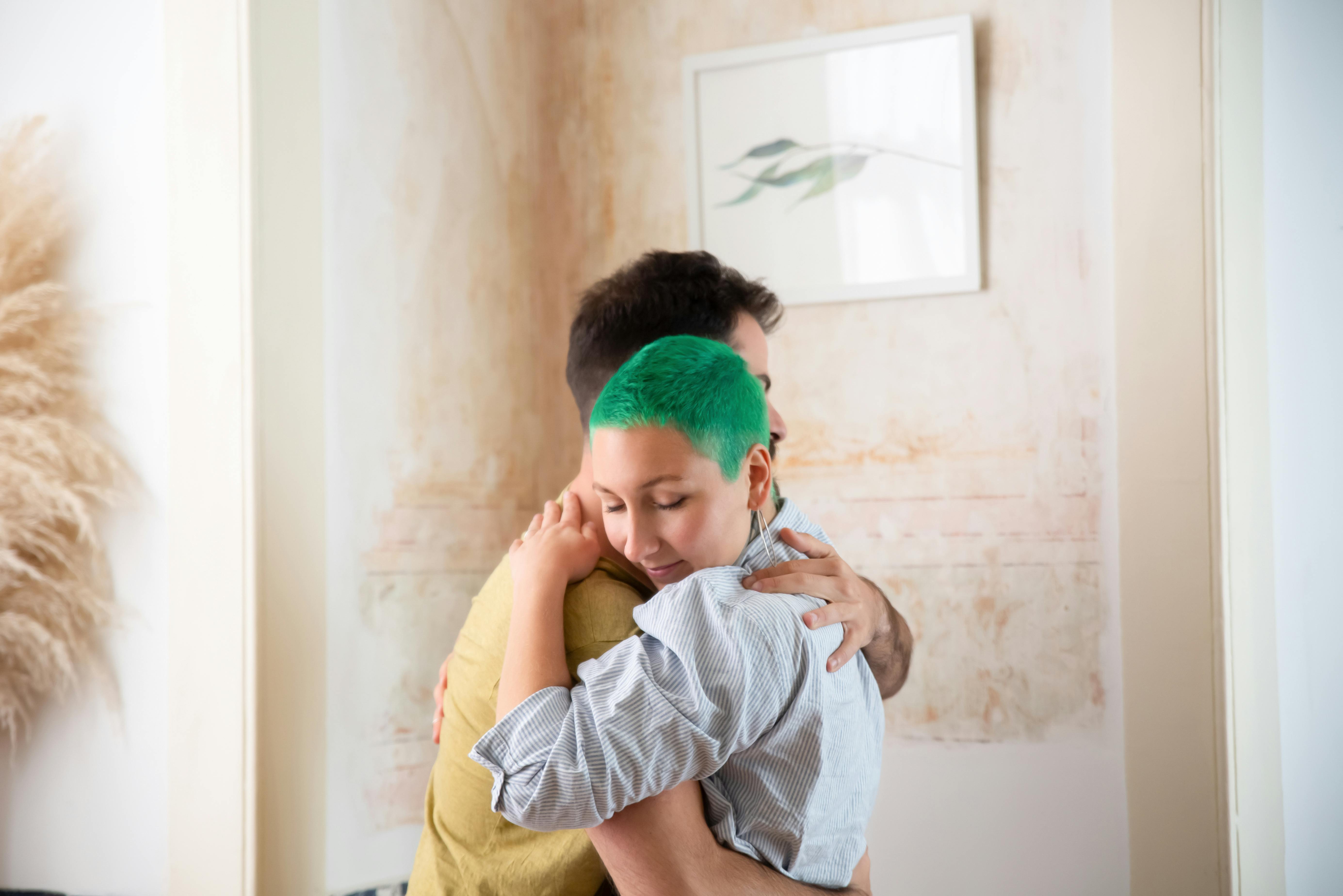 A Couple in a Tight Hug · Free Stock Photo