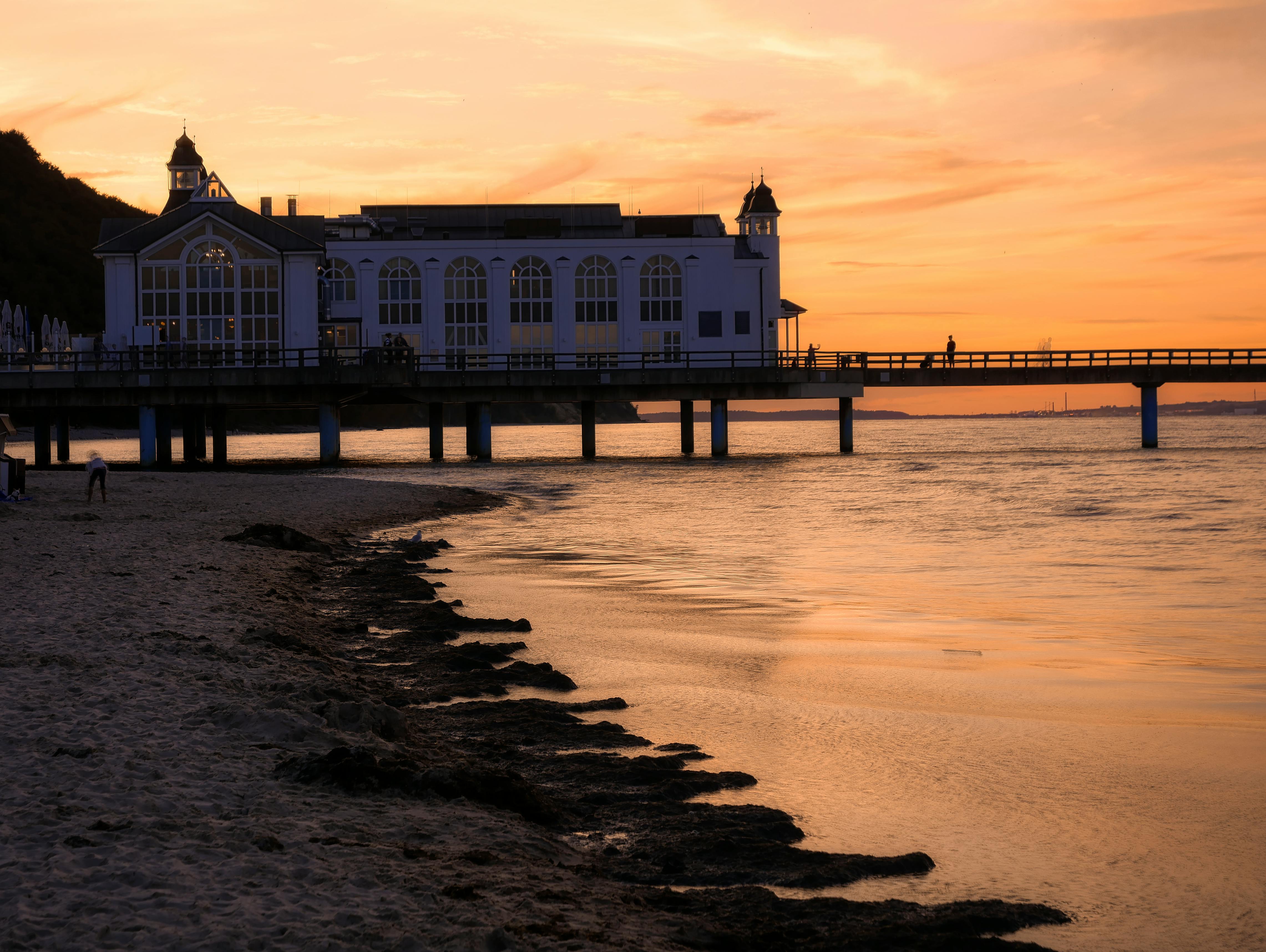 Sear Pier in Sellin at Sunset, Rügen Island, Germany · Free Stock Photo