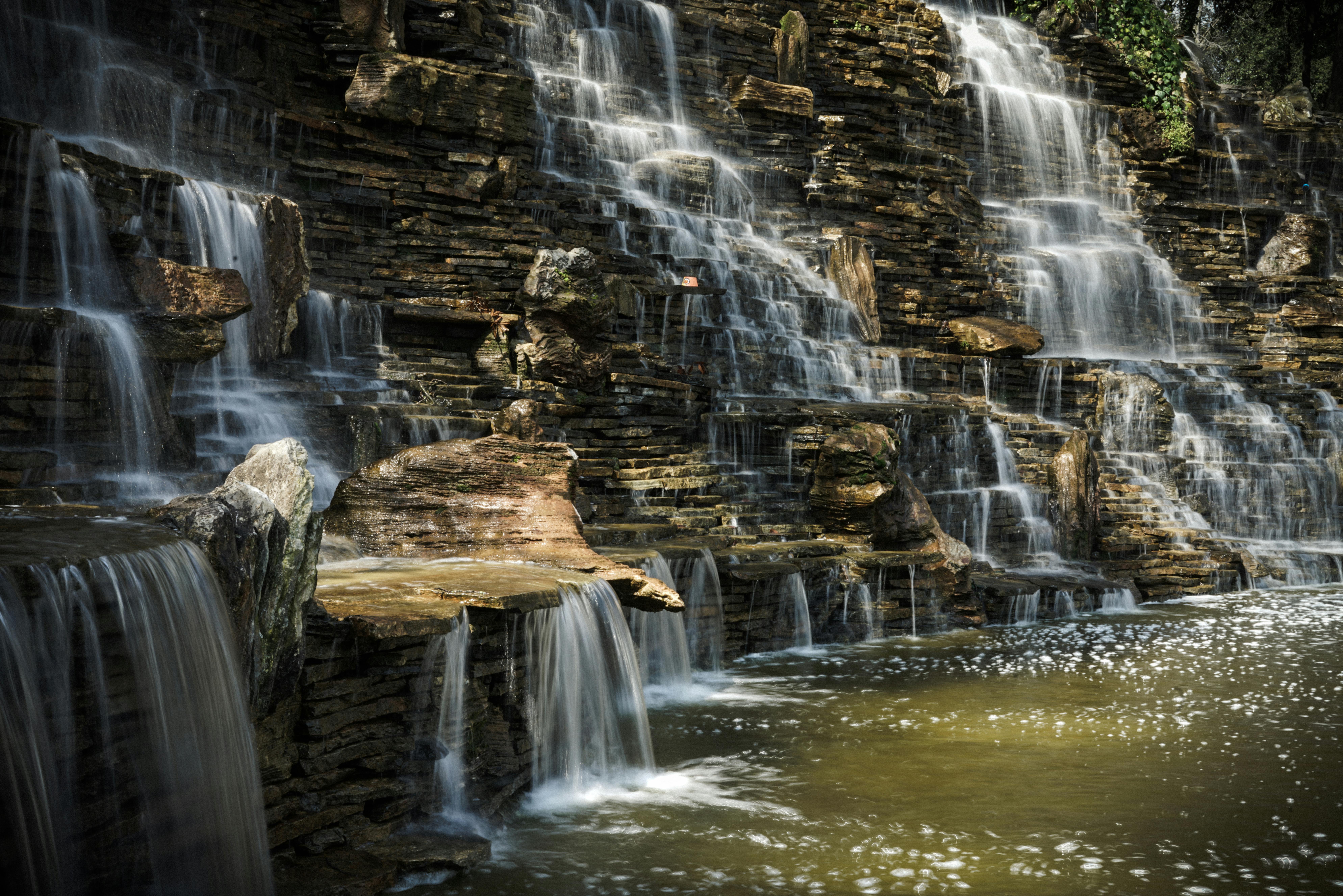 Rock Formation with Waterfalls · Free Stock Photo