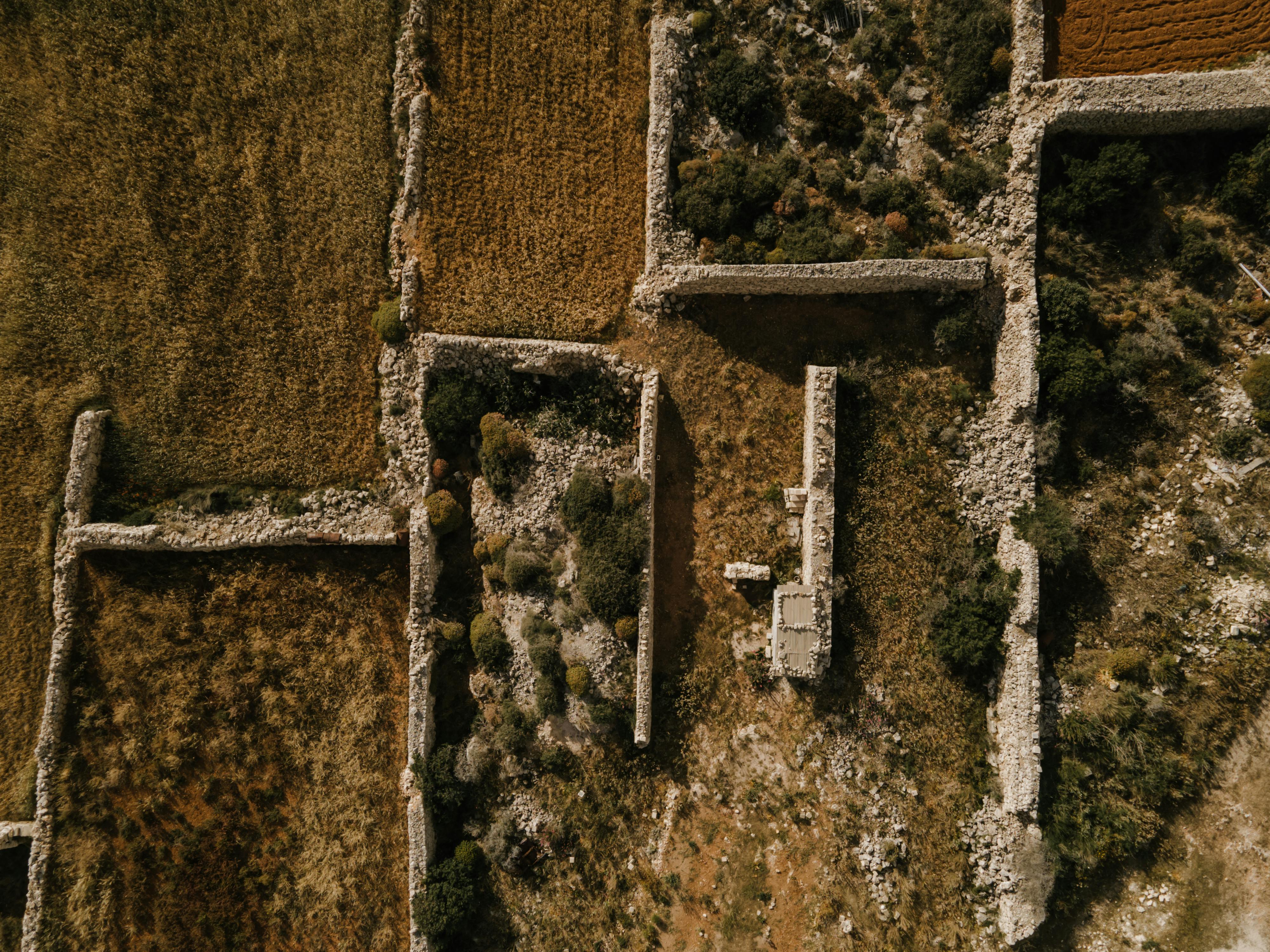 Bird's Eye View of Ruins of a Building · Free Stock Photo