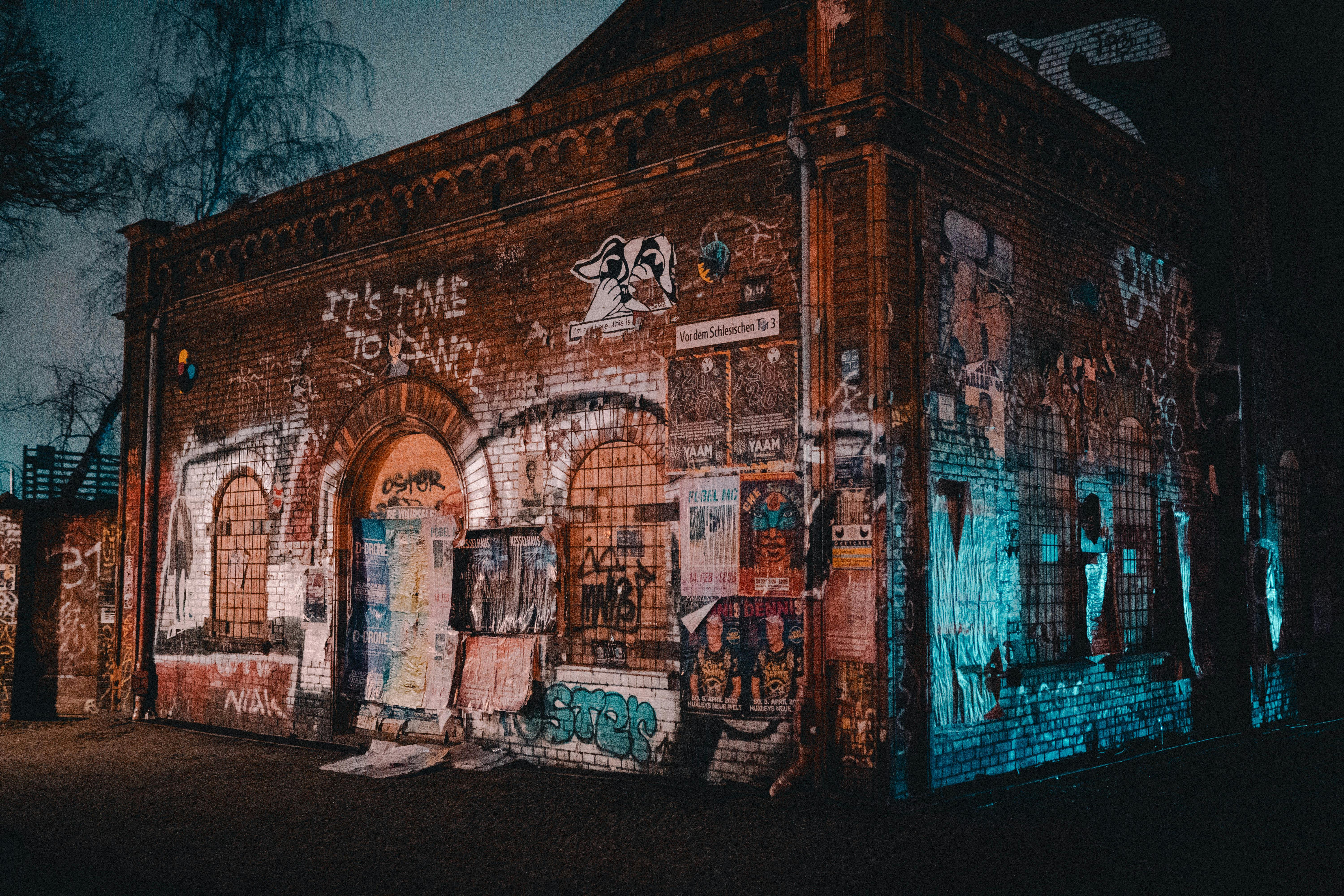 Vandalism on Abandoned Building Walls · Free Stock Photo