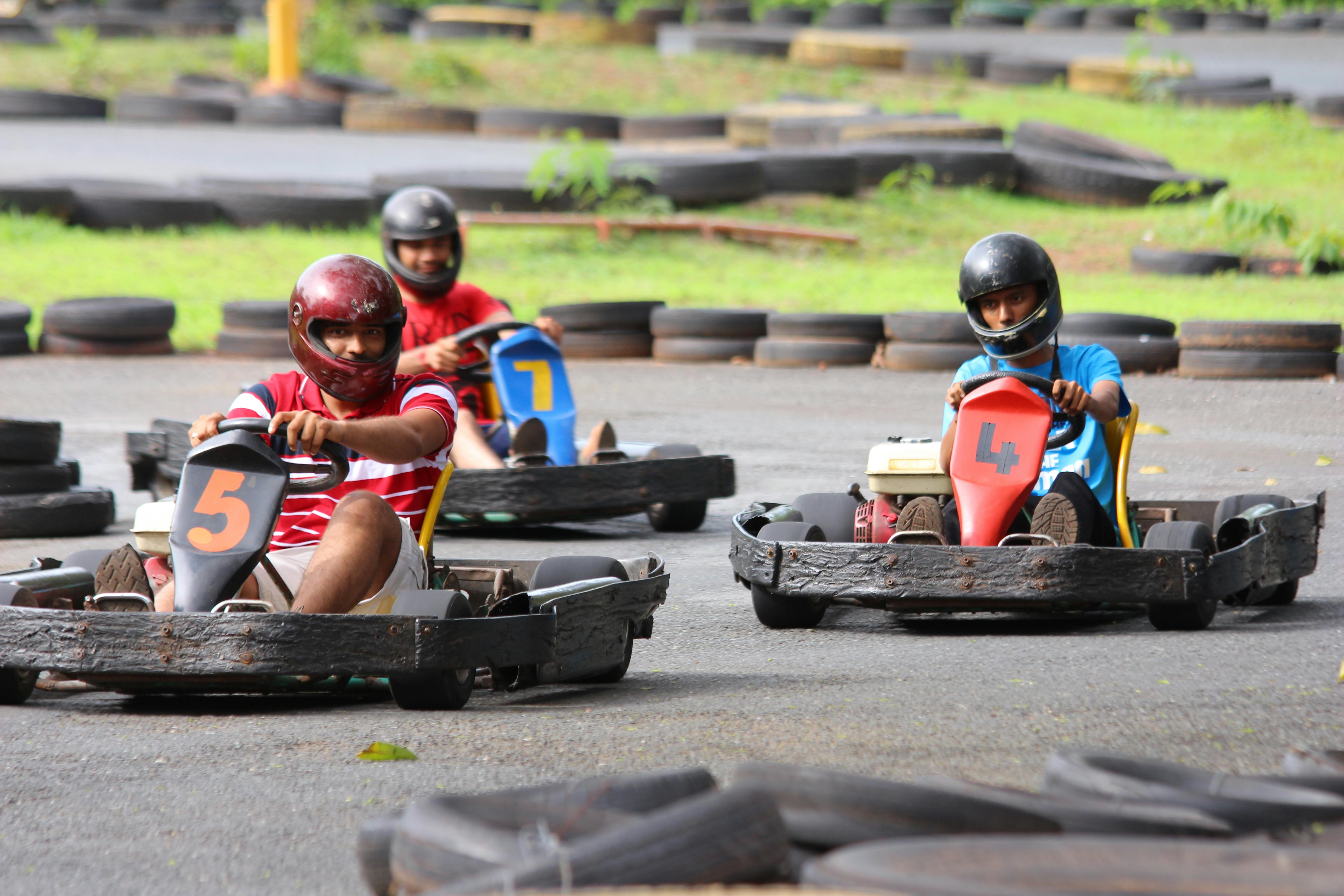 Friends Riding Go Karts · Free Stock Photo