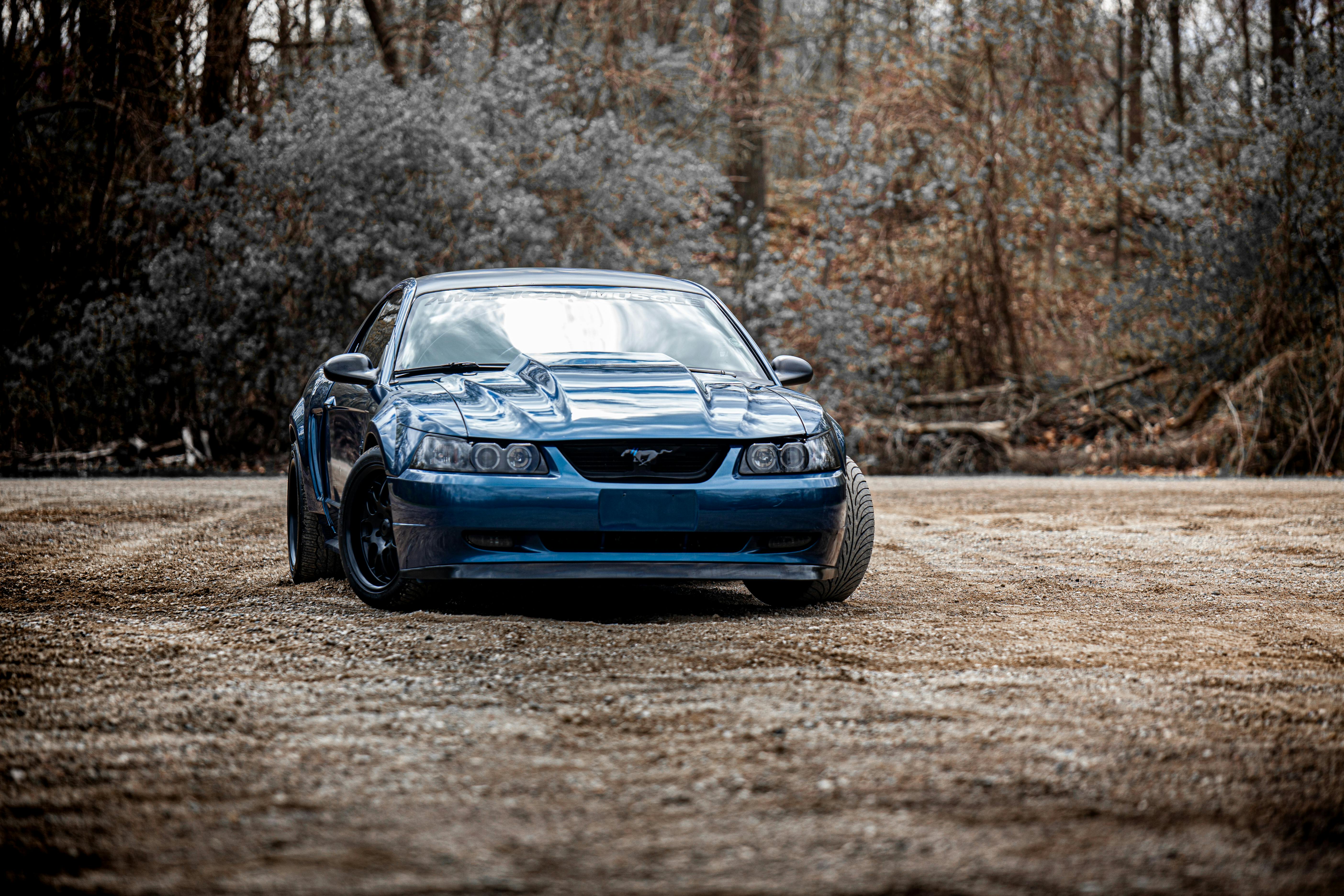 A Shiny Blue Car · Free Stock Photo