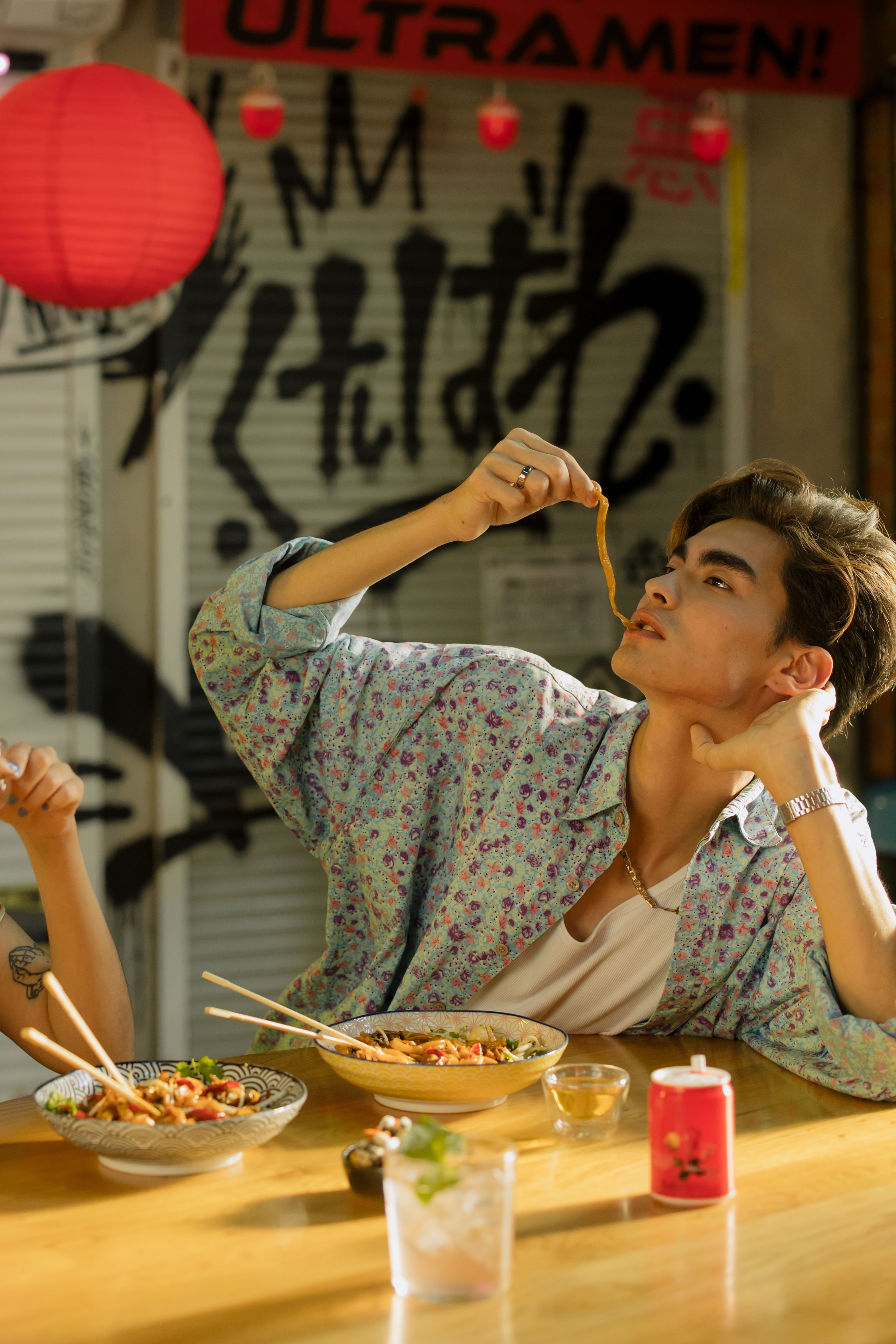 Man Eating Bowl of Noodles · Free Stock Photo