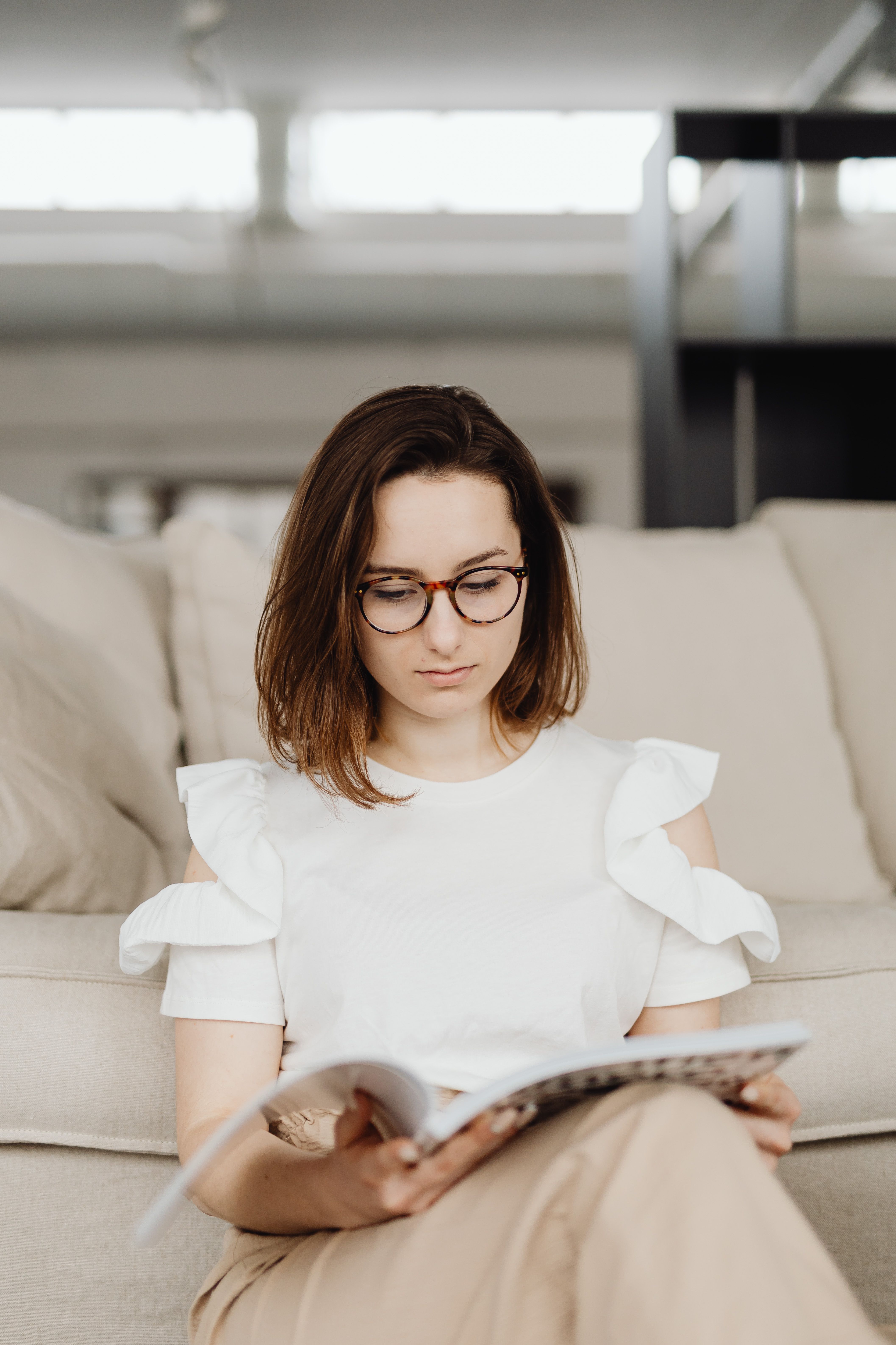 Portrait of a Woman Reading a Book · Free Stock Photo