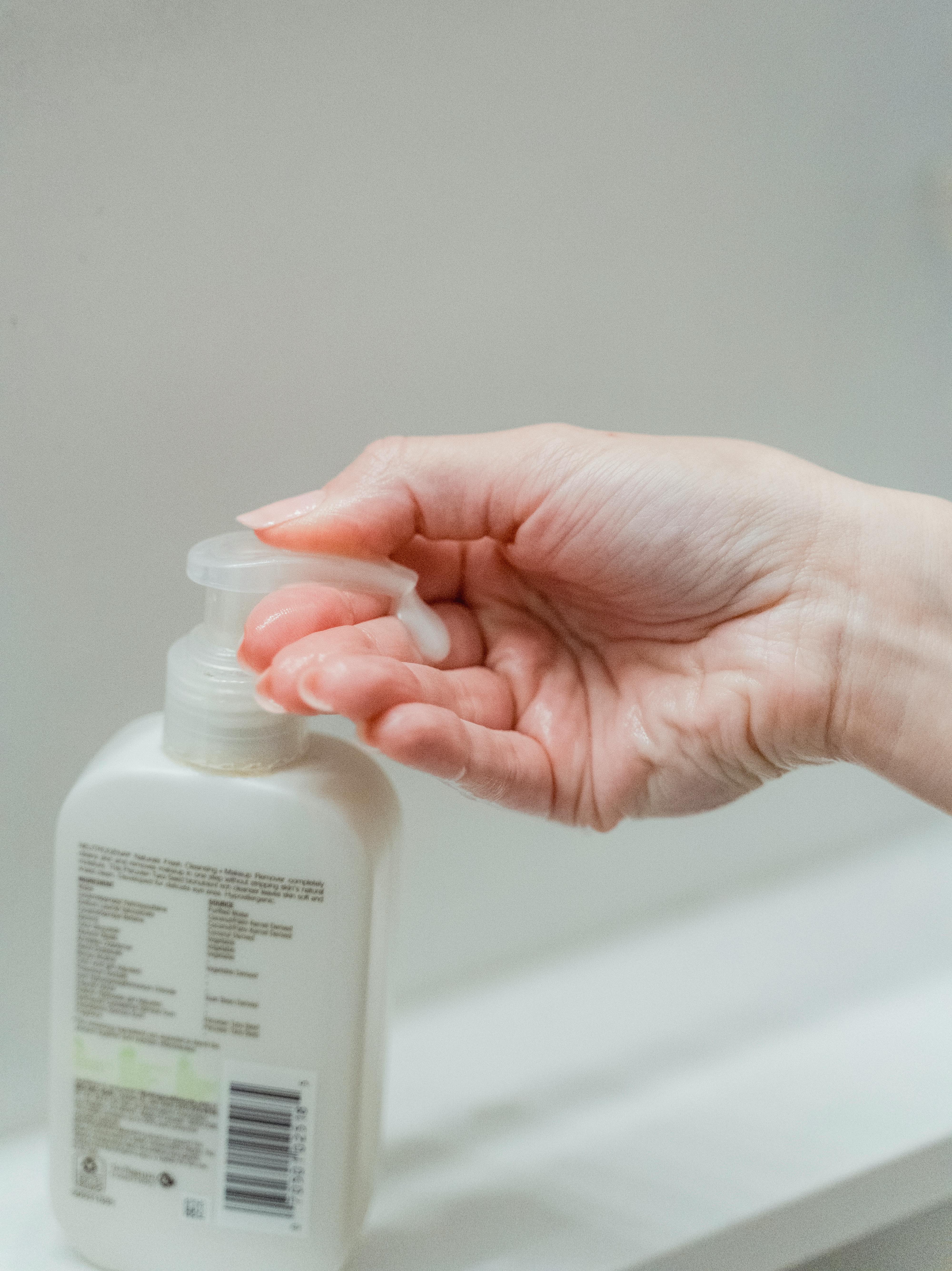 Female Hand with Liquid Soap · Free Stock Photo
