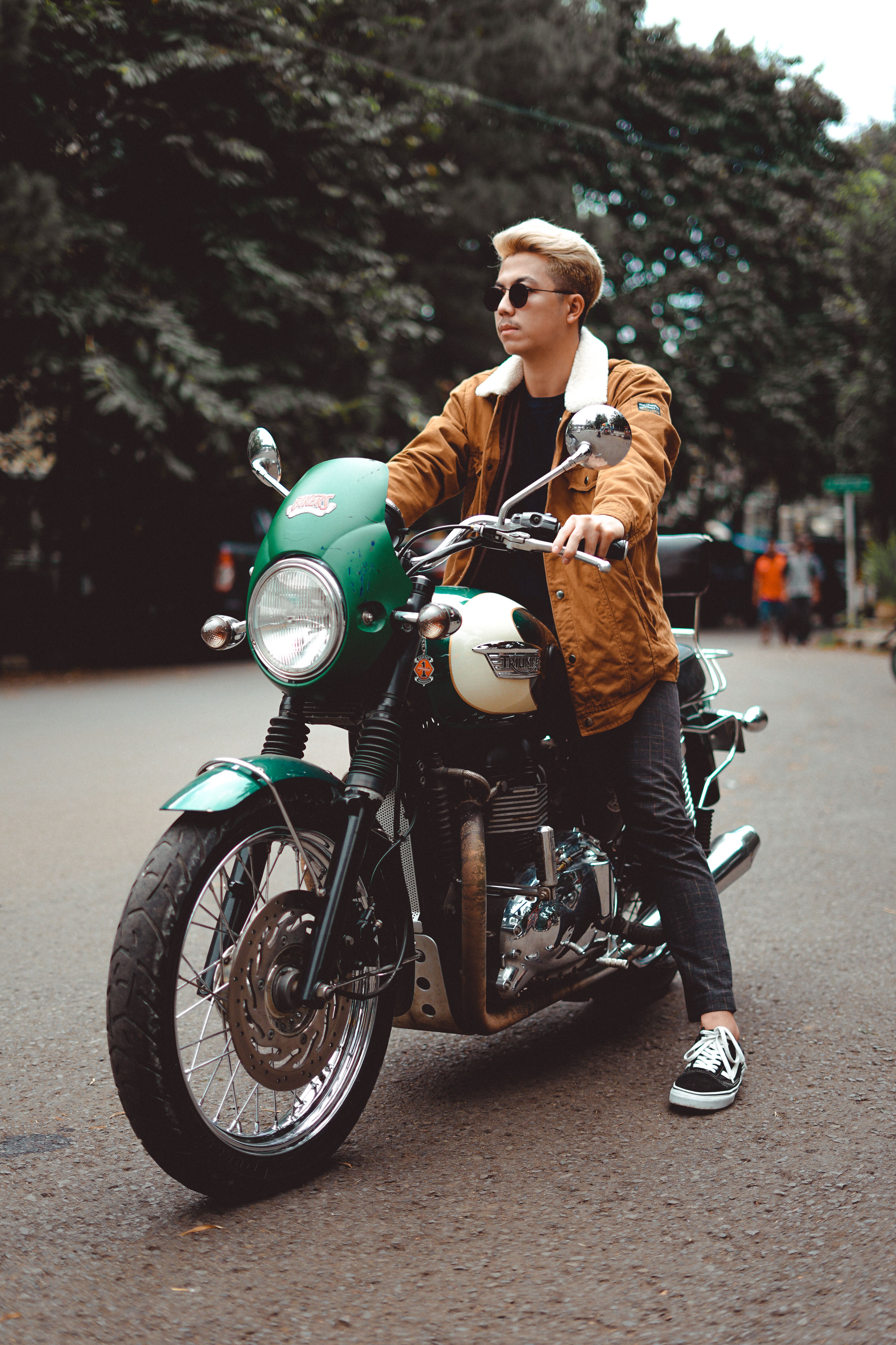 A Man with a Motorcycle · Free Stock Photo