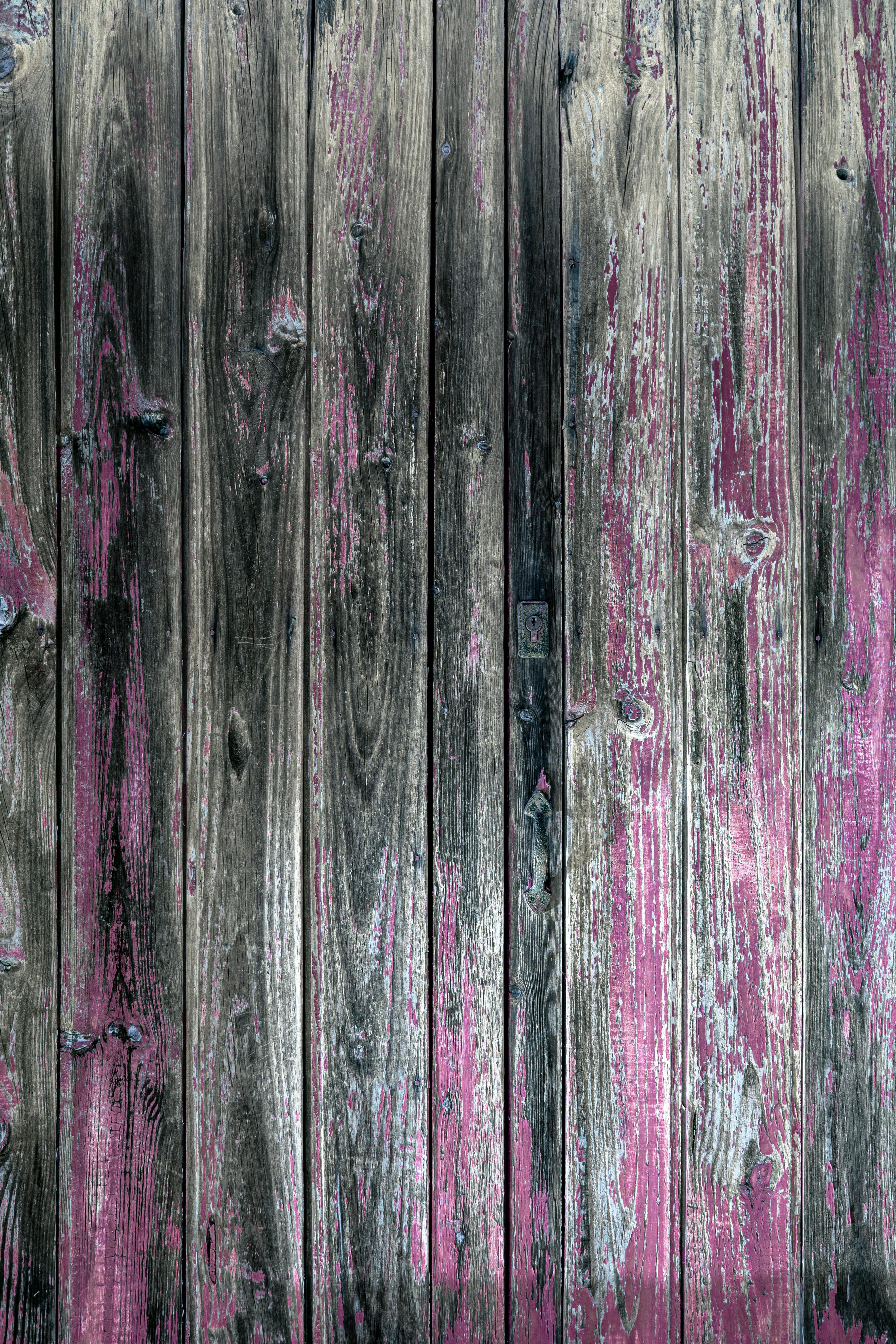 Wooden Wall with Pink Paint · Free Stock Photo