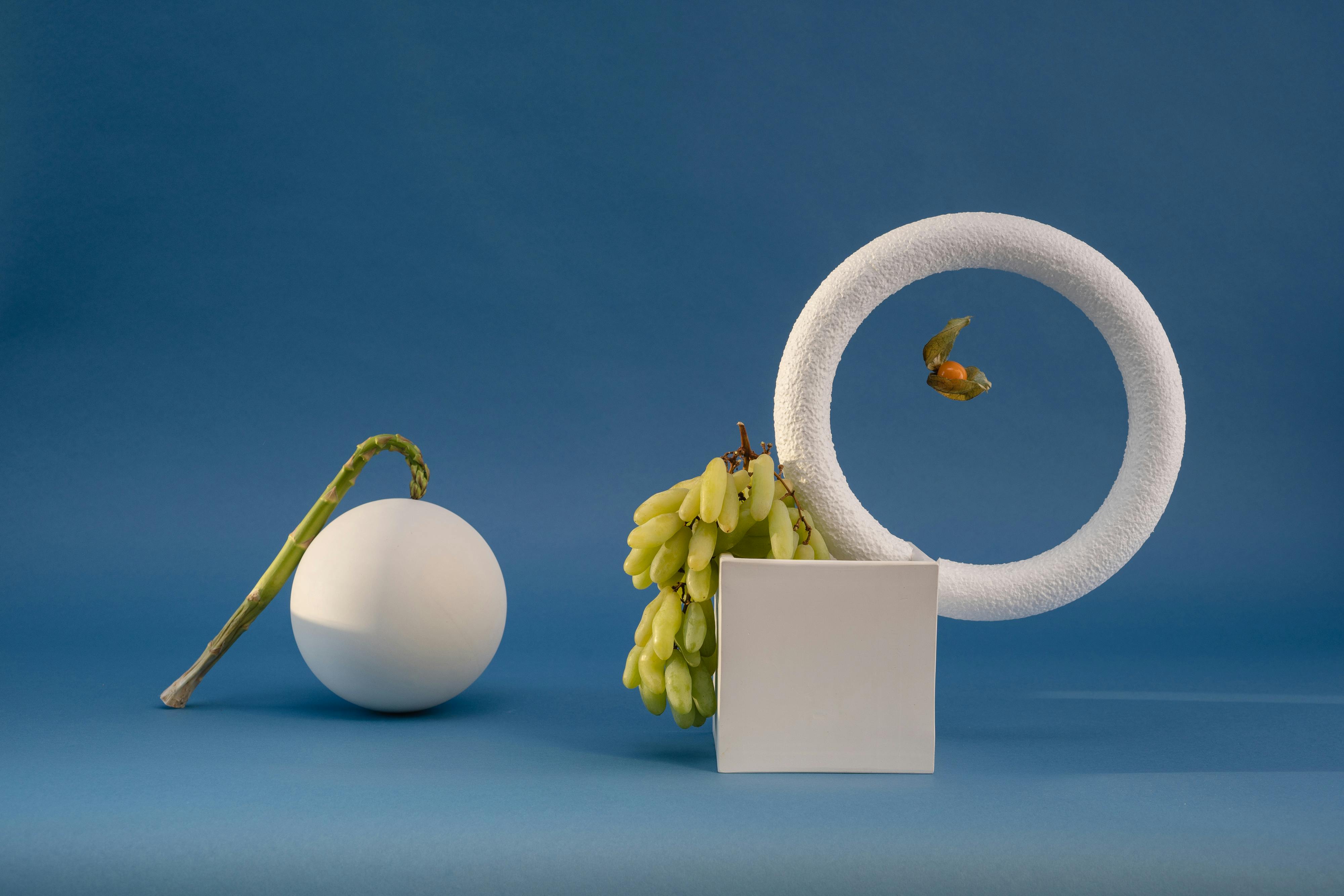 A Fennel Bulb Over a Geometric Shape Object · Free Stock Photo