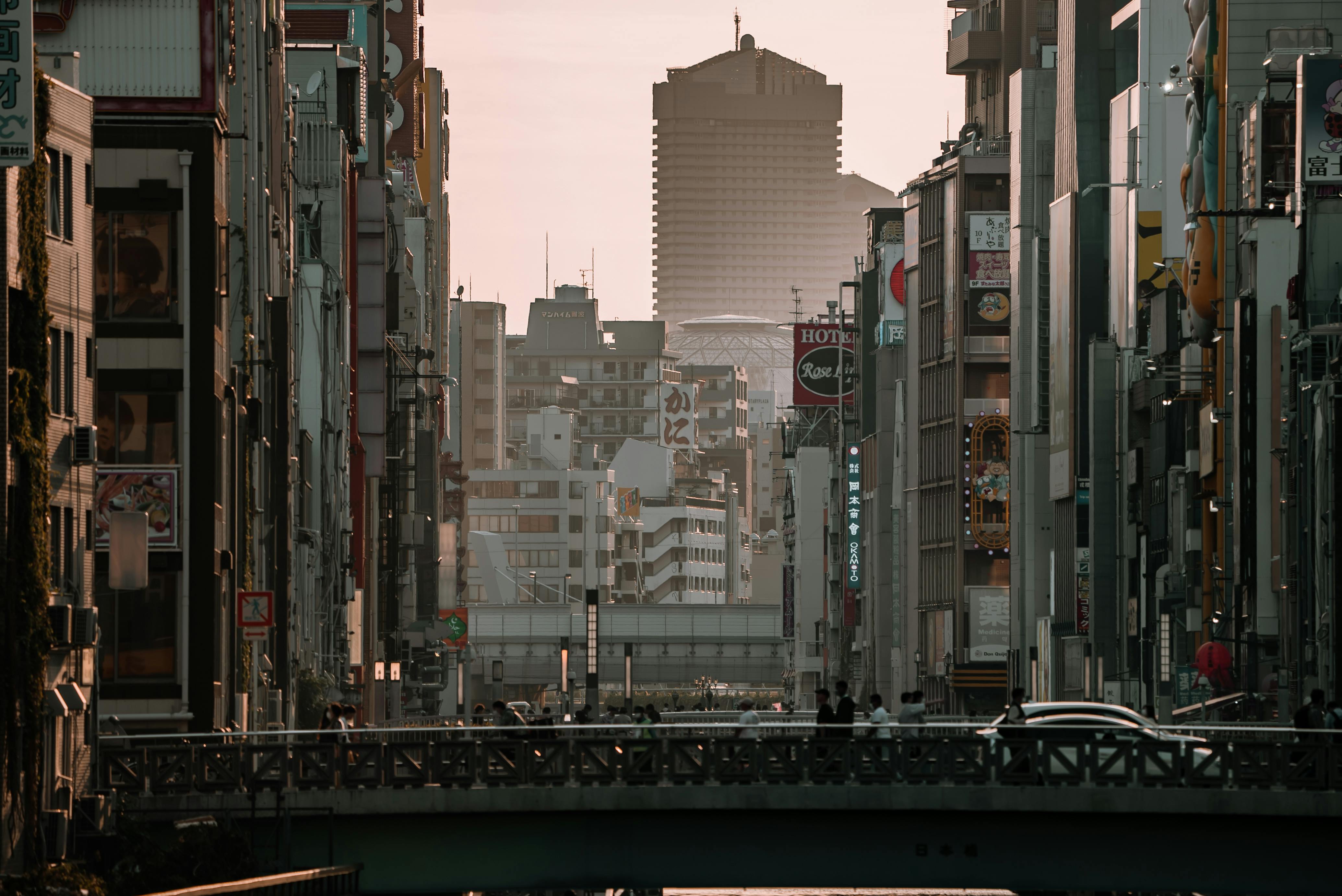 A Bridge and Buildings in a City · Free Stock Photo