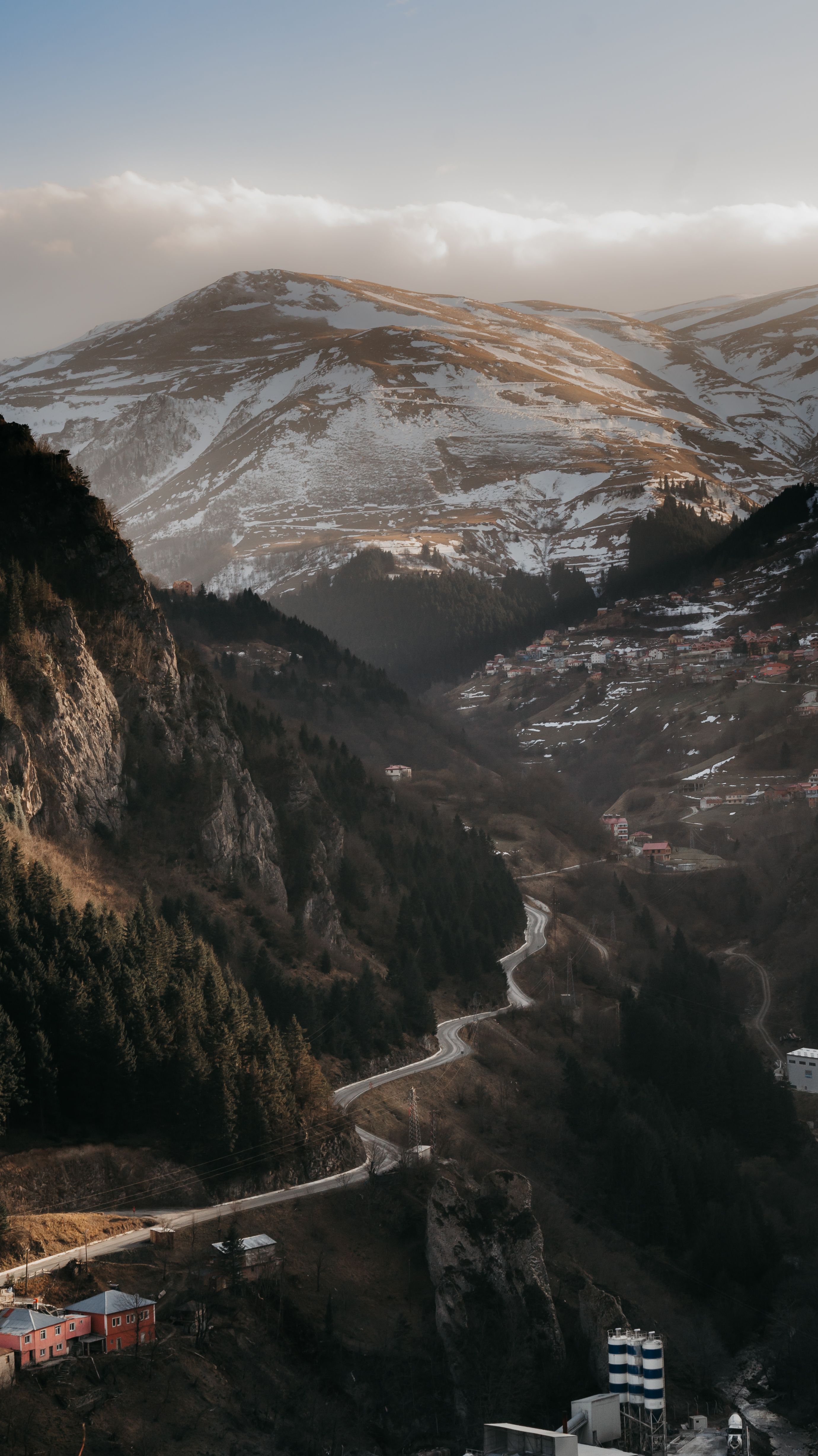 Aerial Shot of a Zigzag Mountain Road · Free Stock Photo