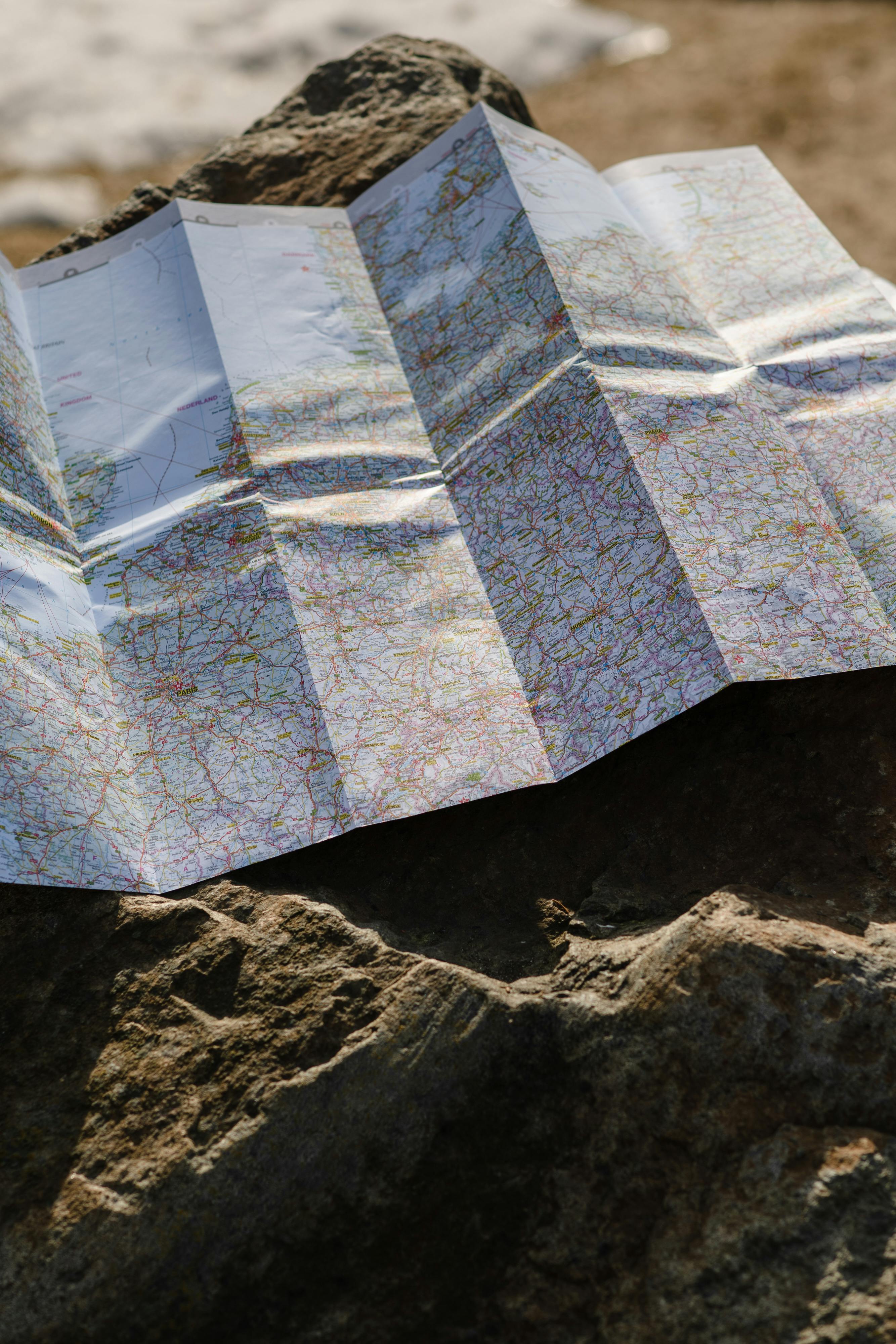 Map on a Rock · Free Stock Photo