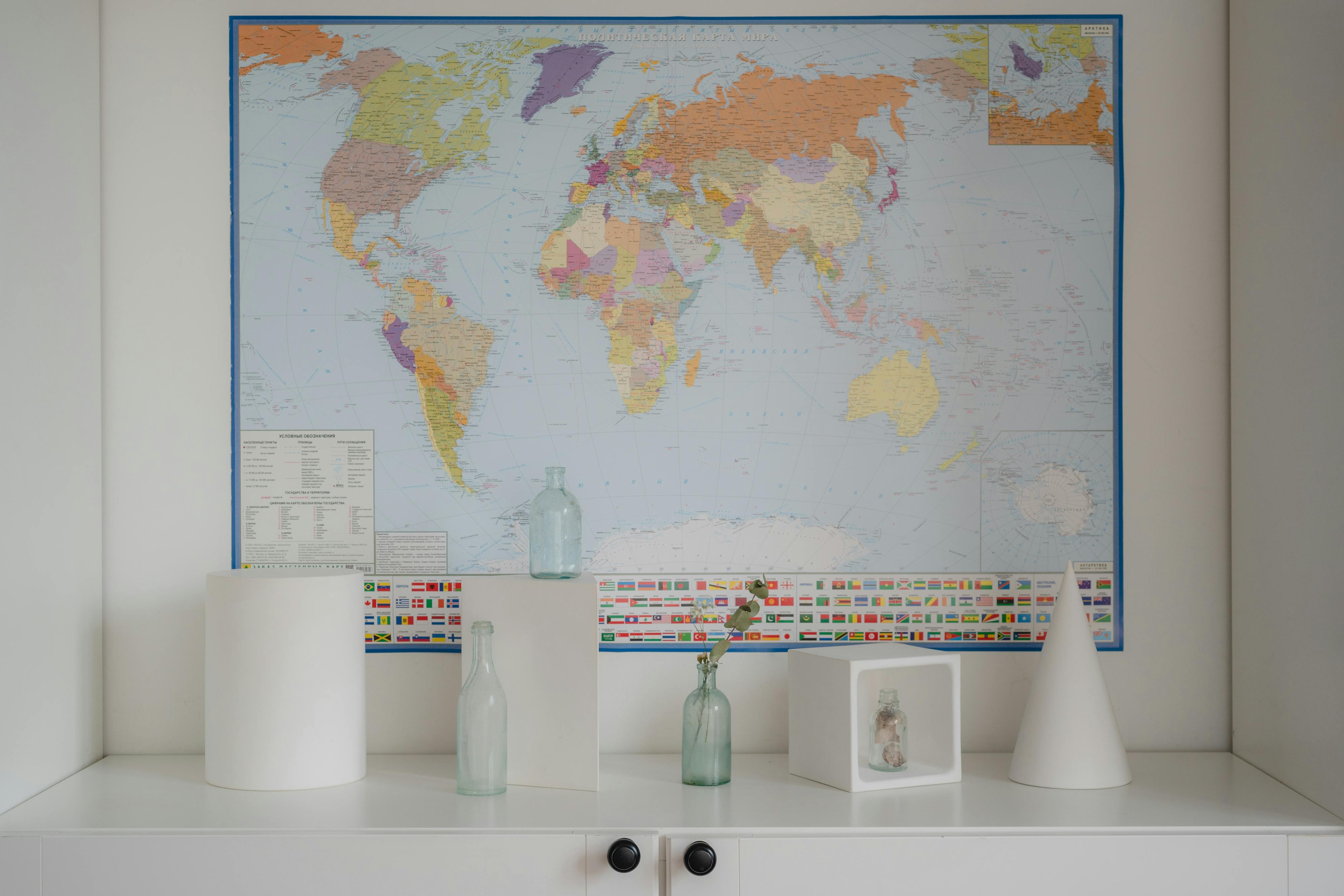 The World Map on a Wall · Free Stock Photo