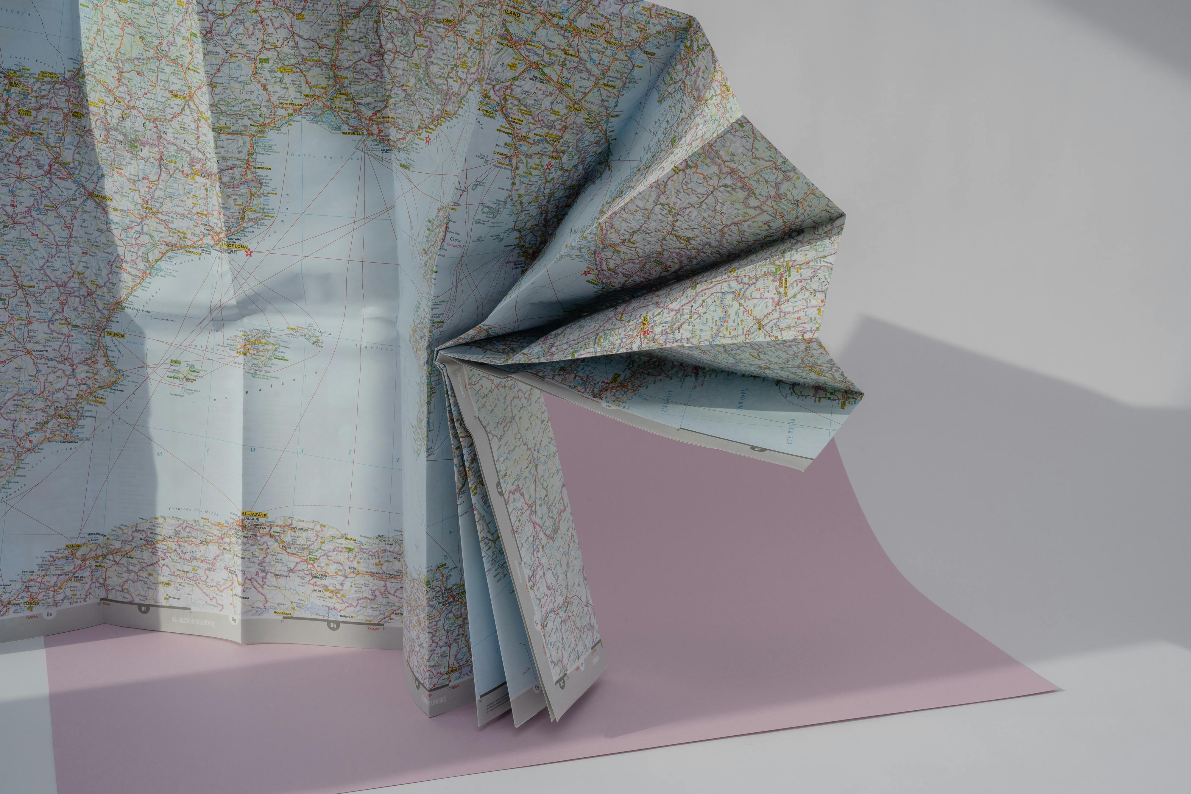 A Creased World Map · Free Stock Photo