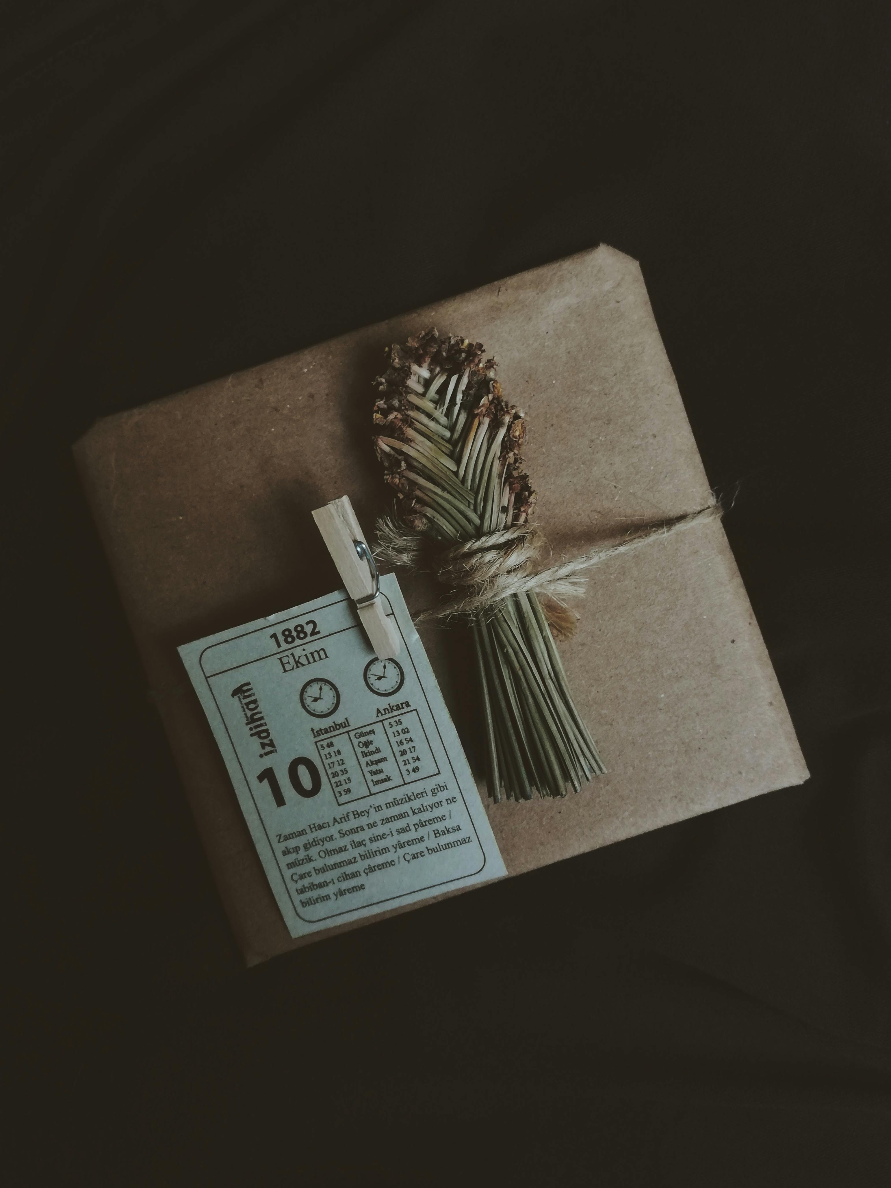 A Package with a Note · Free Stock Photo