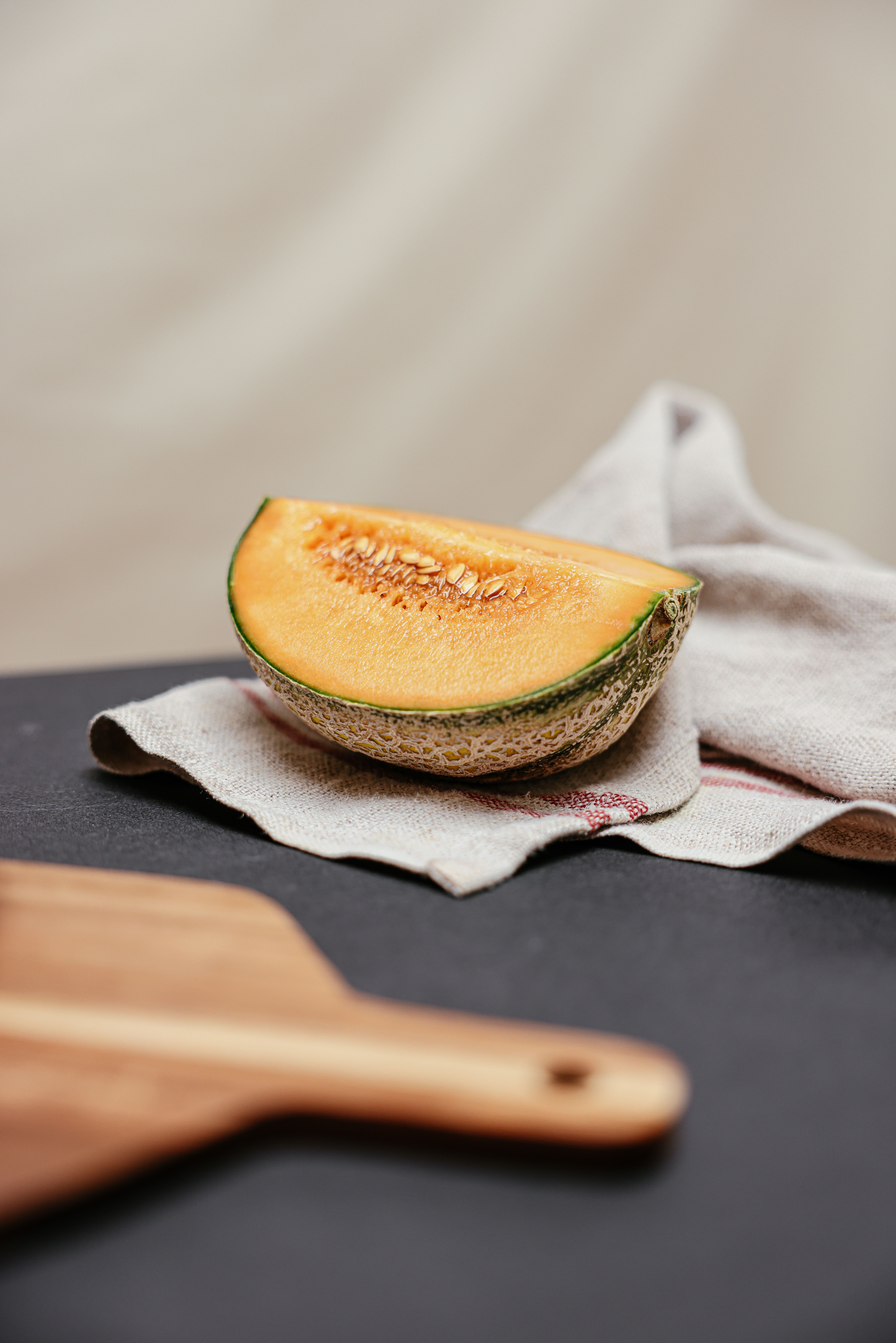 Sliced Melon on Beige Towel · Free Stock Photo