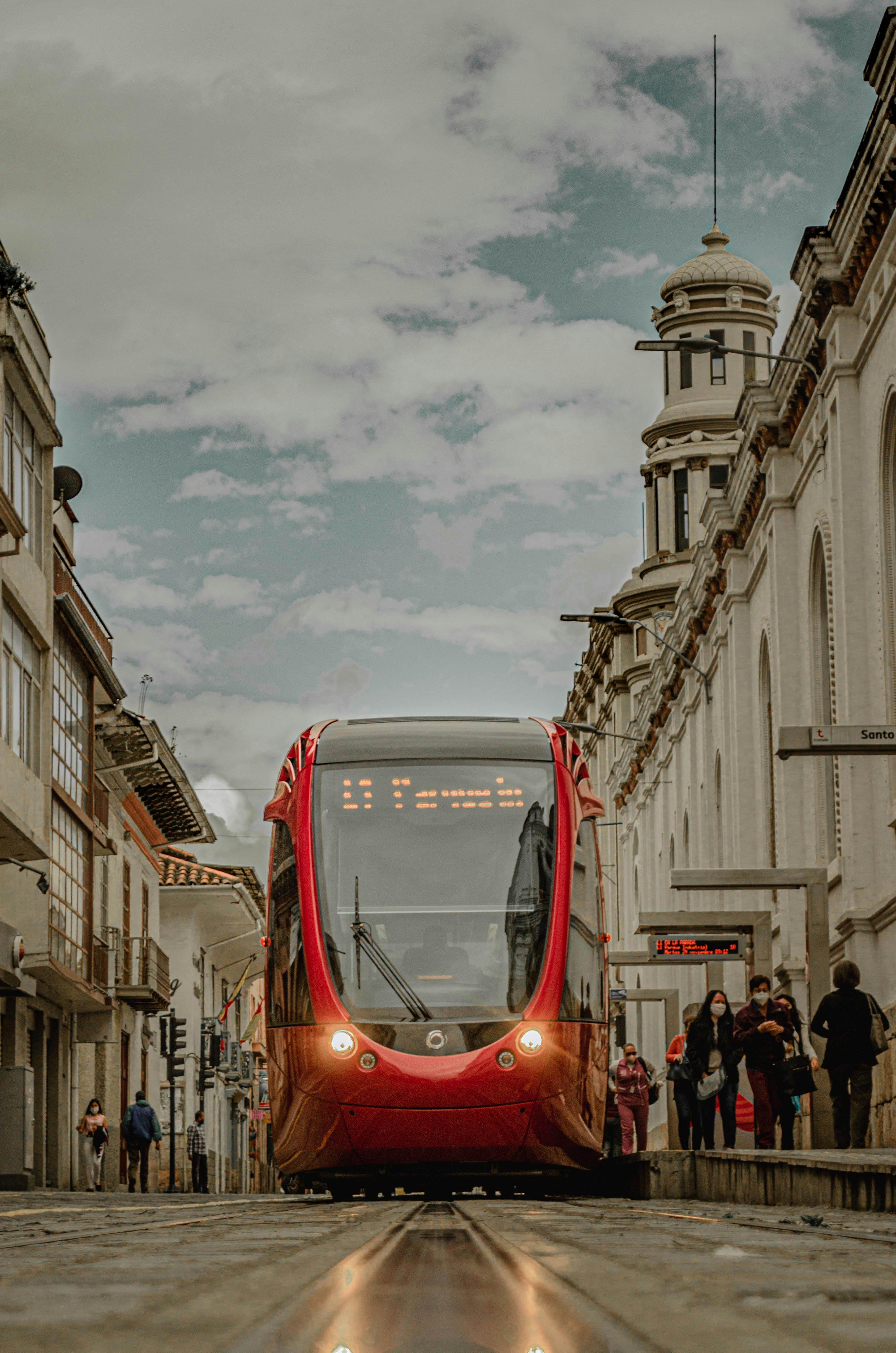 A Red Train on the Railroad · Free Stock Photo