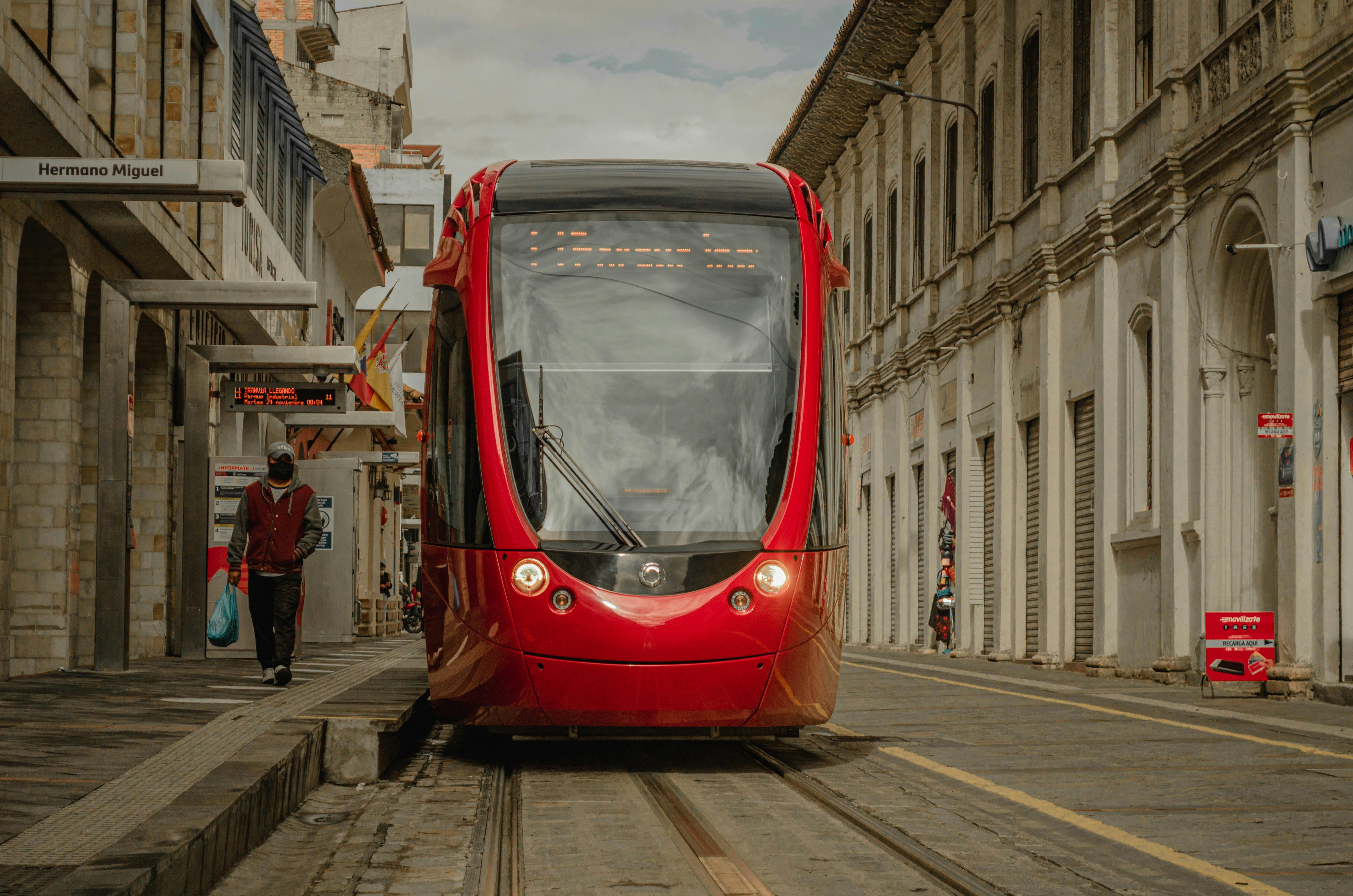 A Red Train on the Railroad · Free Stock Photo