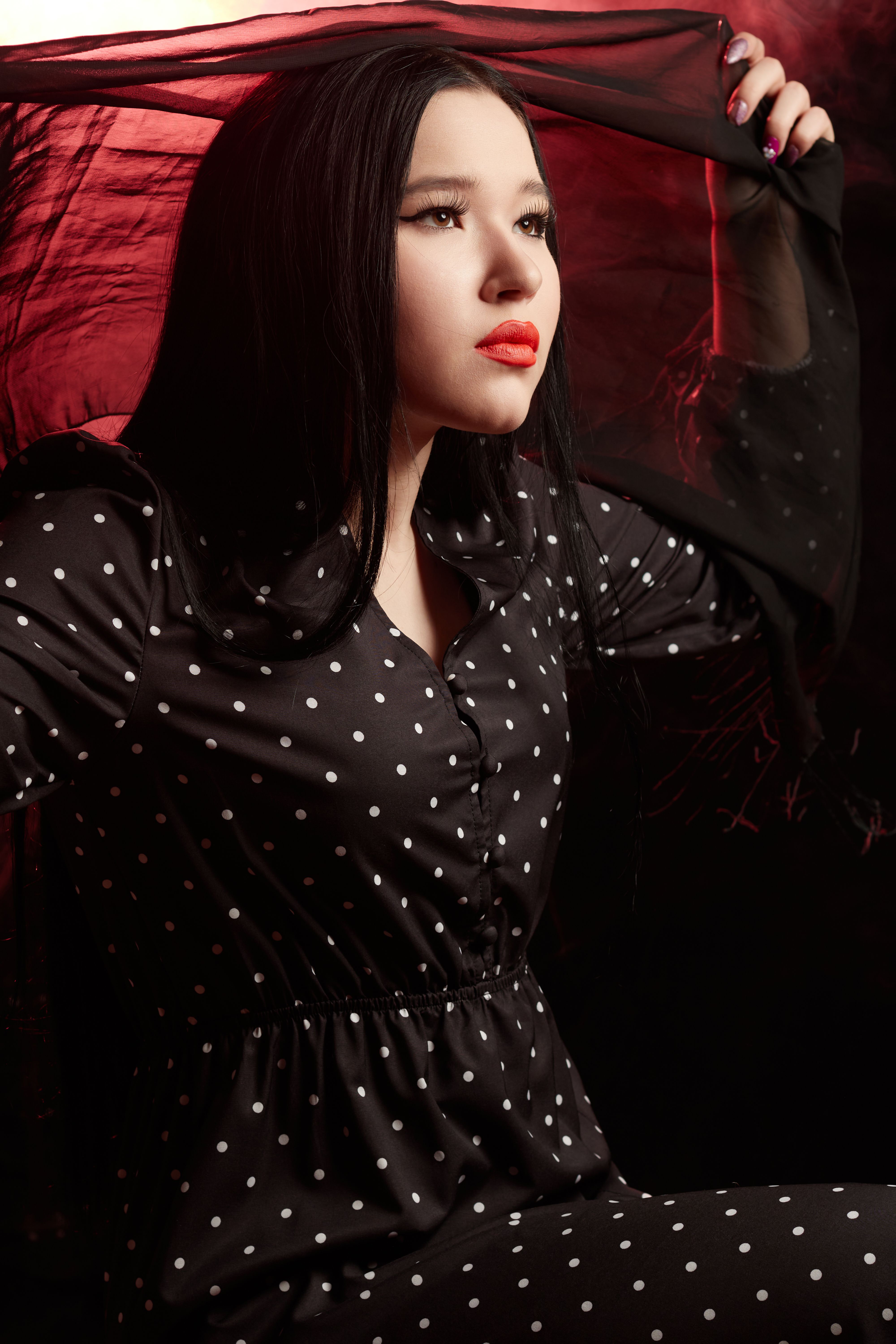 Woman Holding Sheer Veil · Free Stock Photo