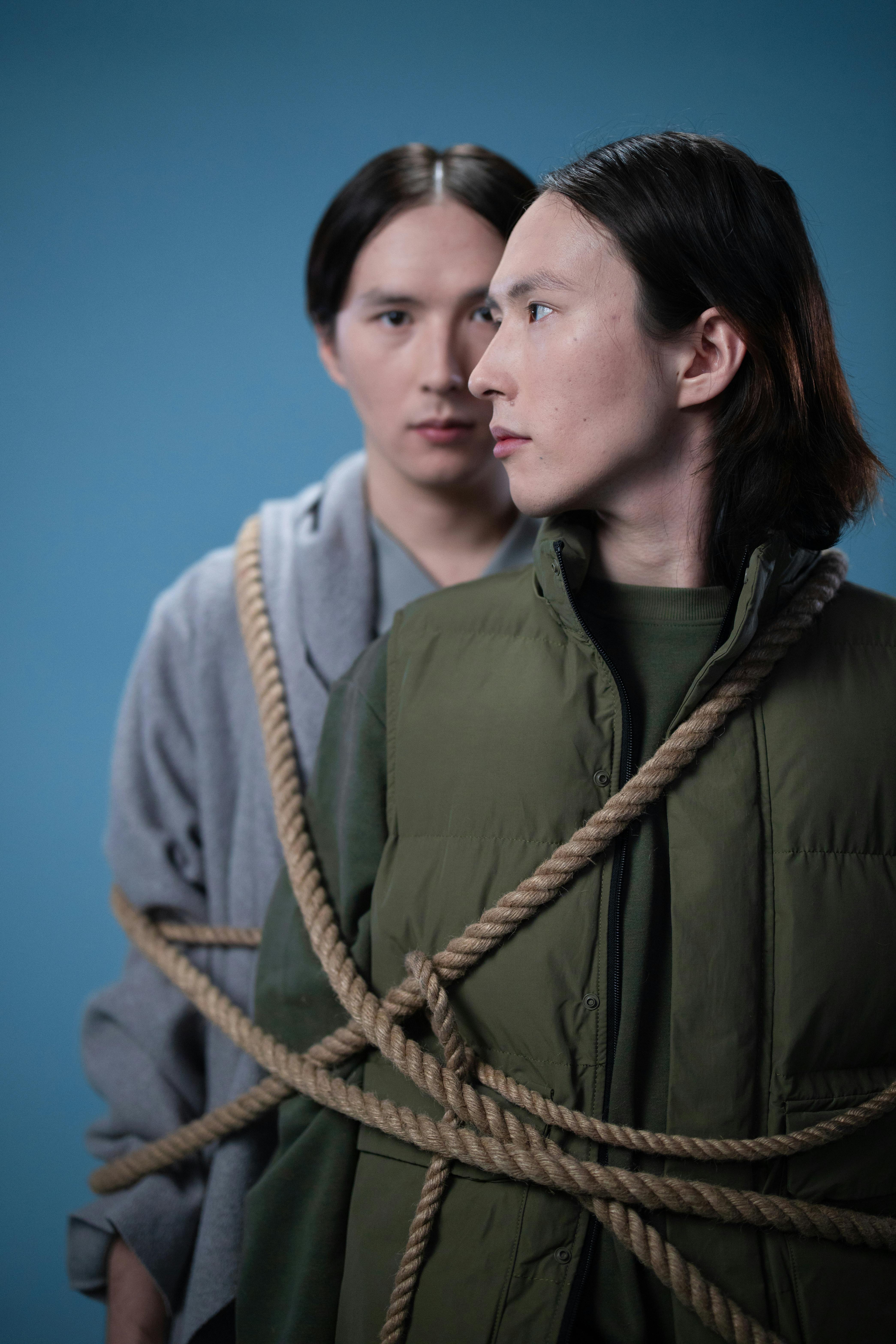 Two Young People Ties with a Rope · Free Stock Photo